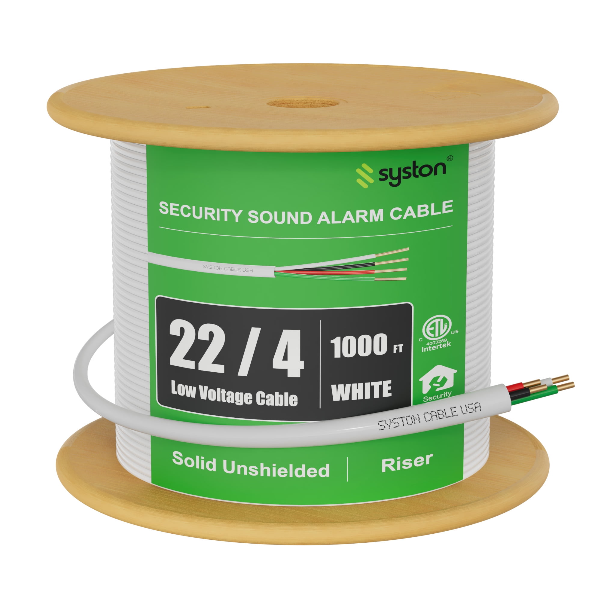 SYSTON 22/4 Fire Security Burglar Station Sound Alarm Control Cable Wire, Riser-Rated CMR/CL3R ...