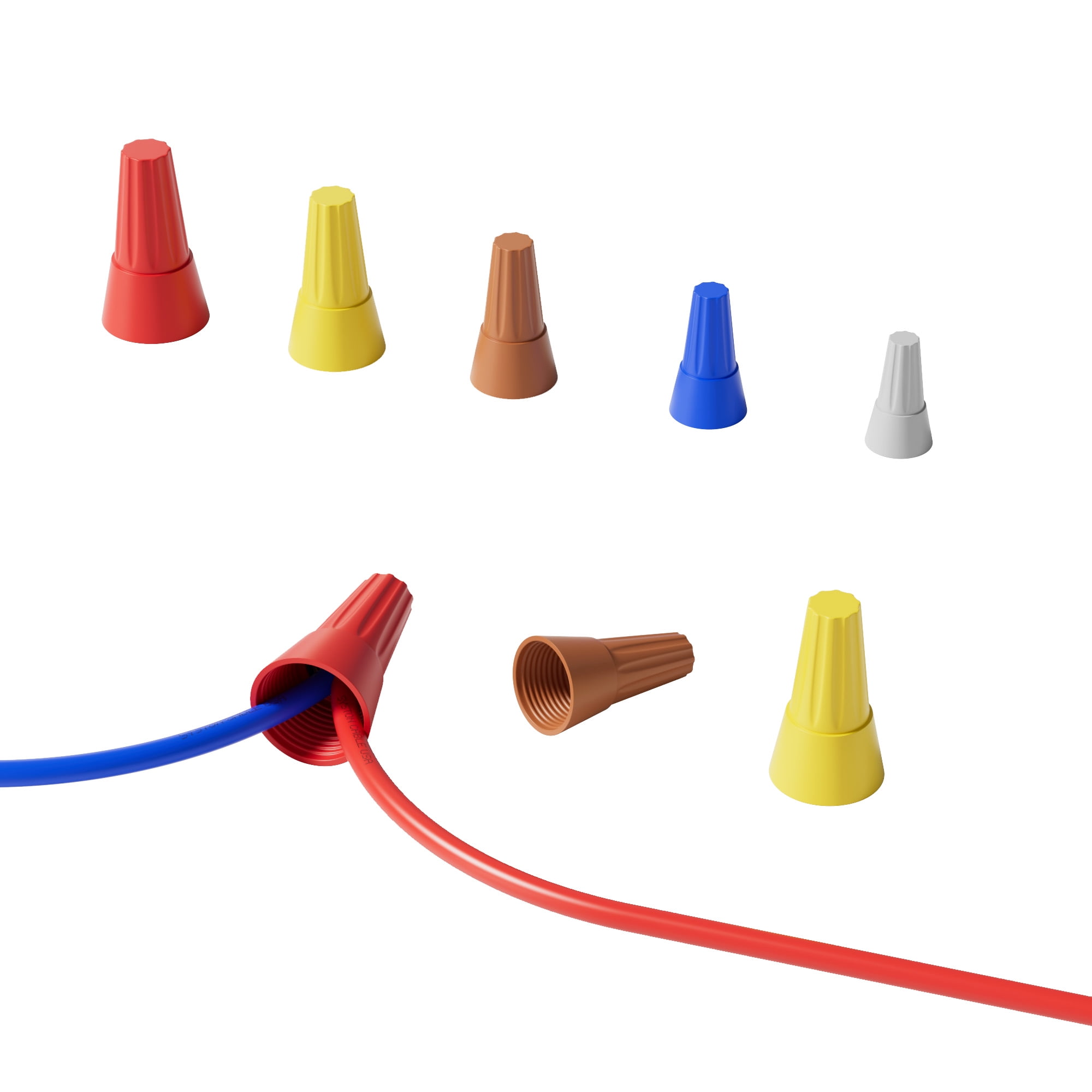 SYSTON 250 PCS Wire Connectors, Insulating Insert Twist Electrical Wire ...