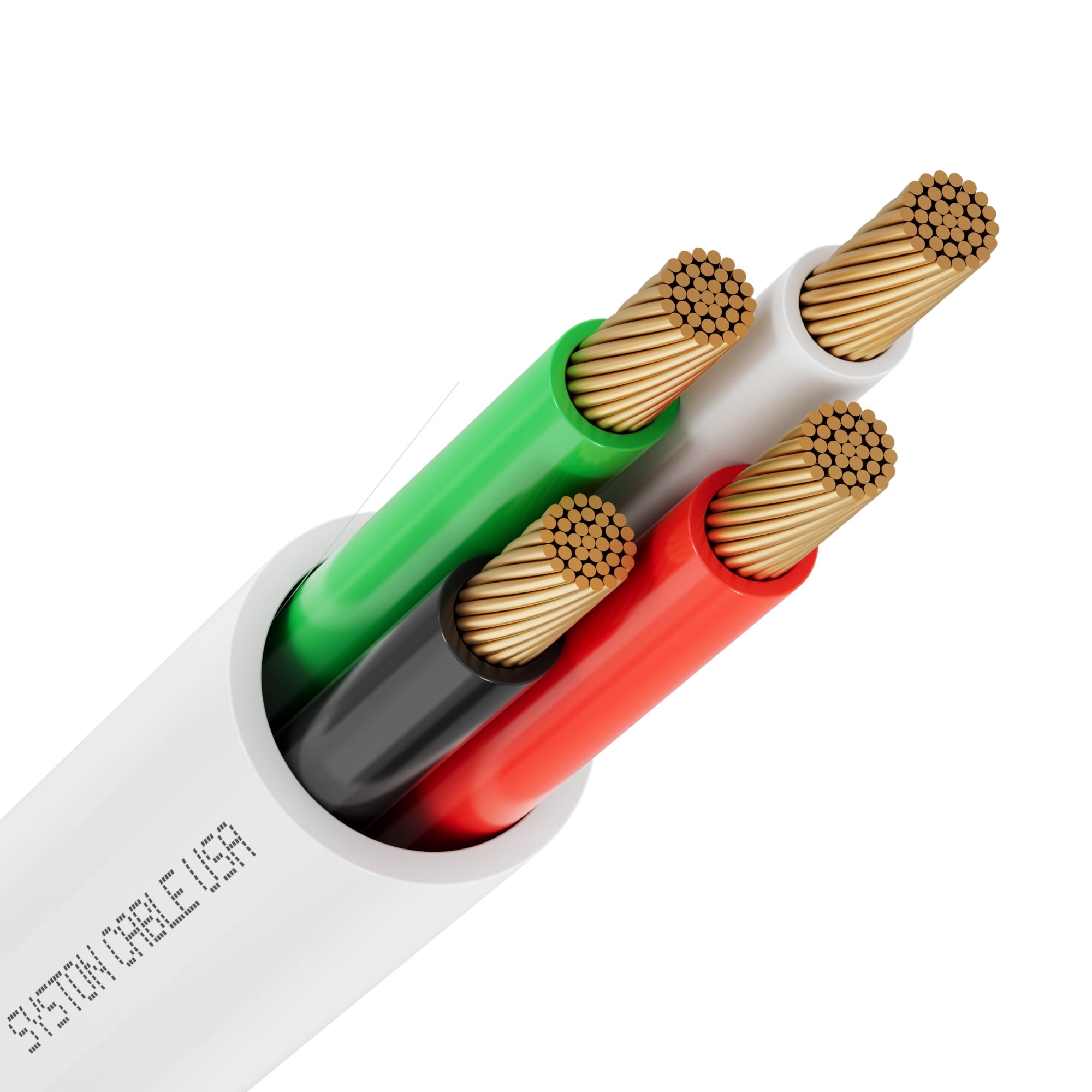 SYSTON CABLE TECHNOLOGY 14/4 Stranded OFC Audio Cable, UL/ETL CL3R/FT4 ...