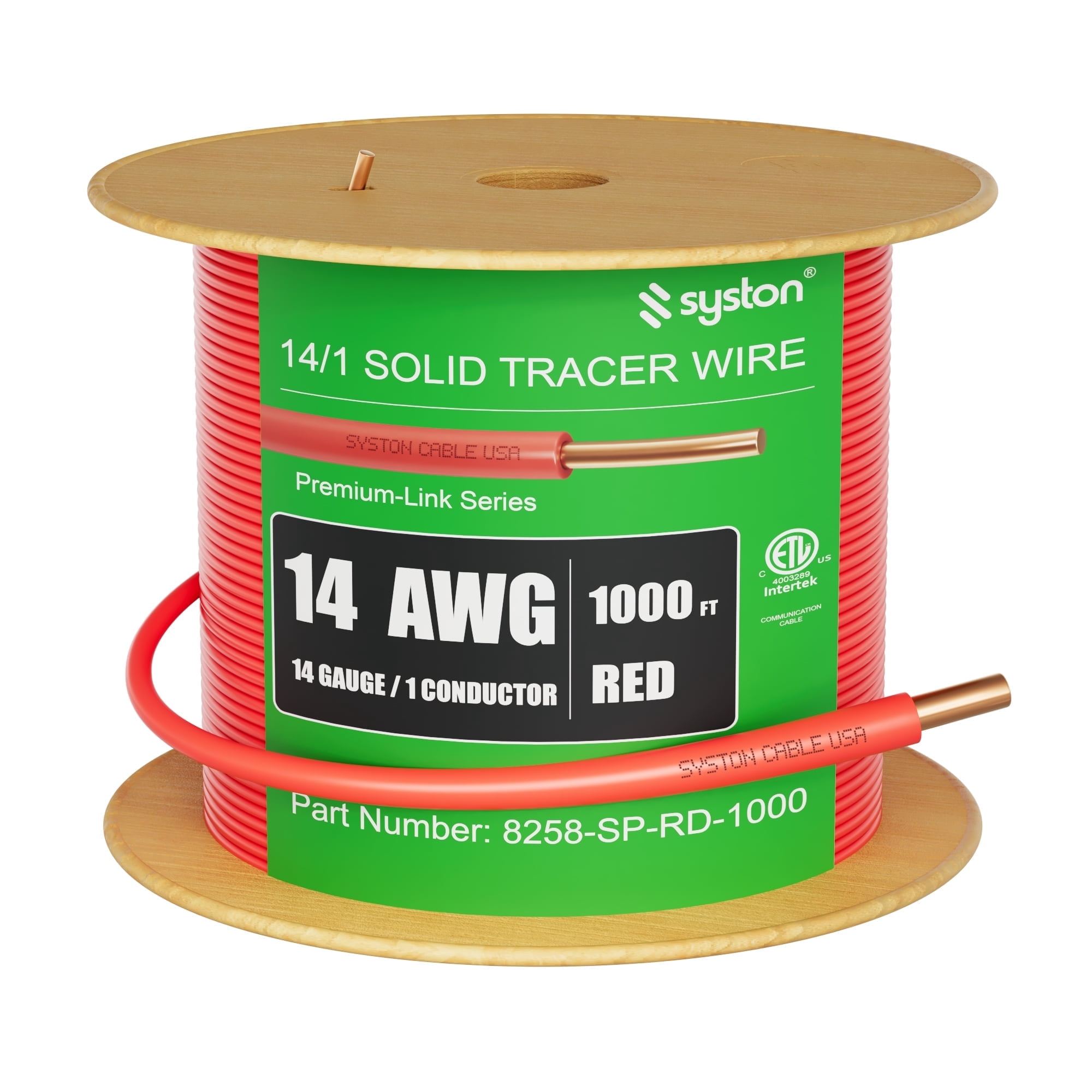 SYSTON CABLE TECHNOLOGY 14 AWG Tracer Wire Direct Burial 600V 1 Solid ...