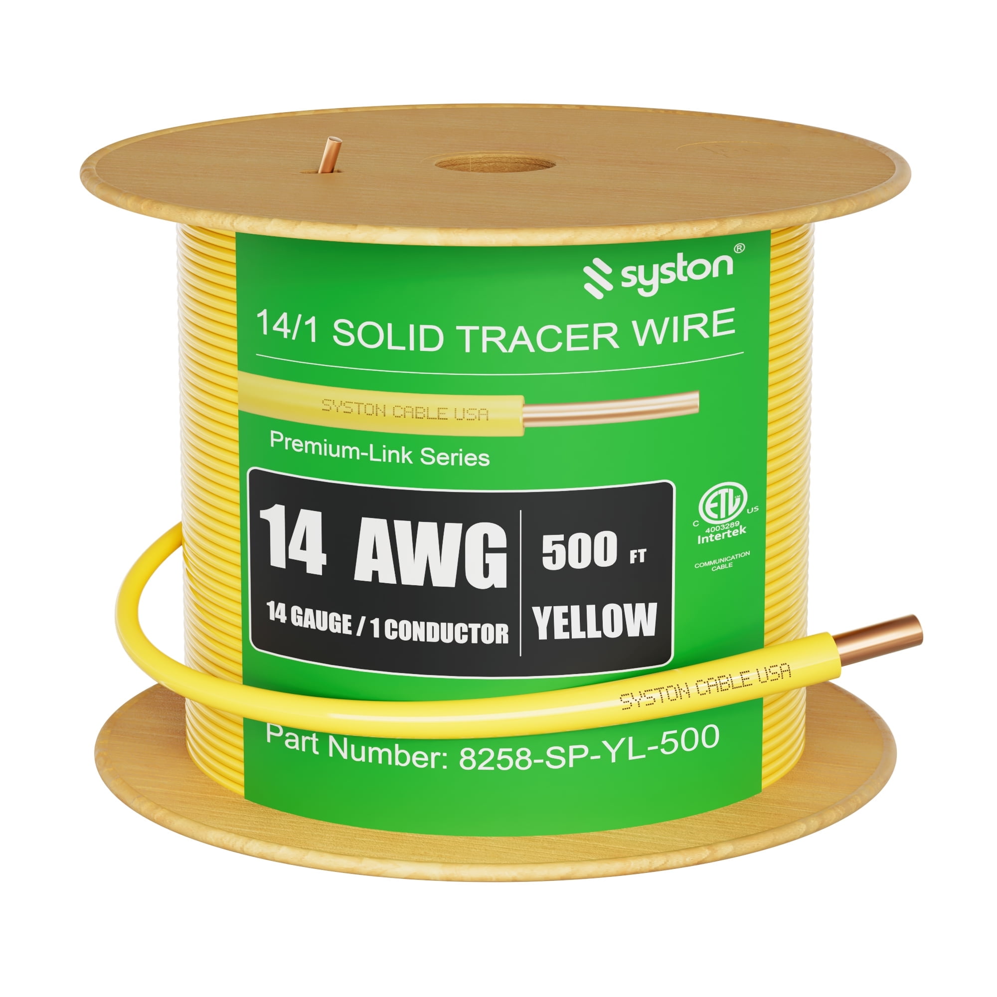 SYSTON CABLE TECHNOLOGY 14 AWG Tracer Wire Direct Burial 600V 1 Solid ...