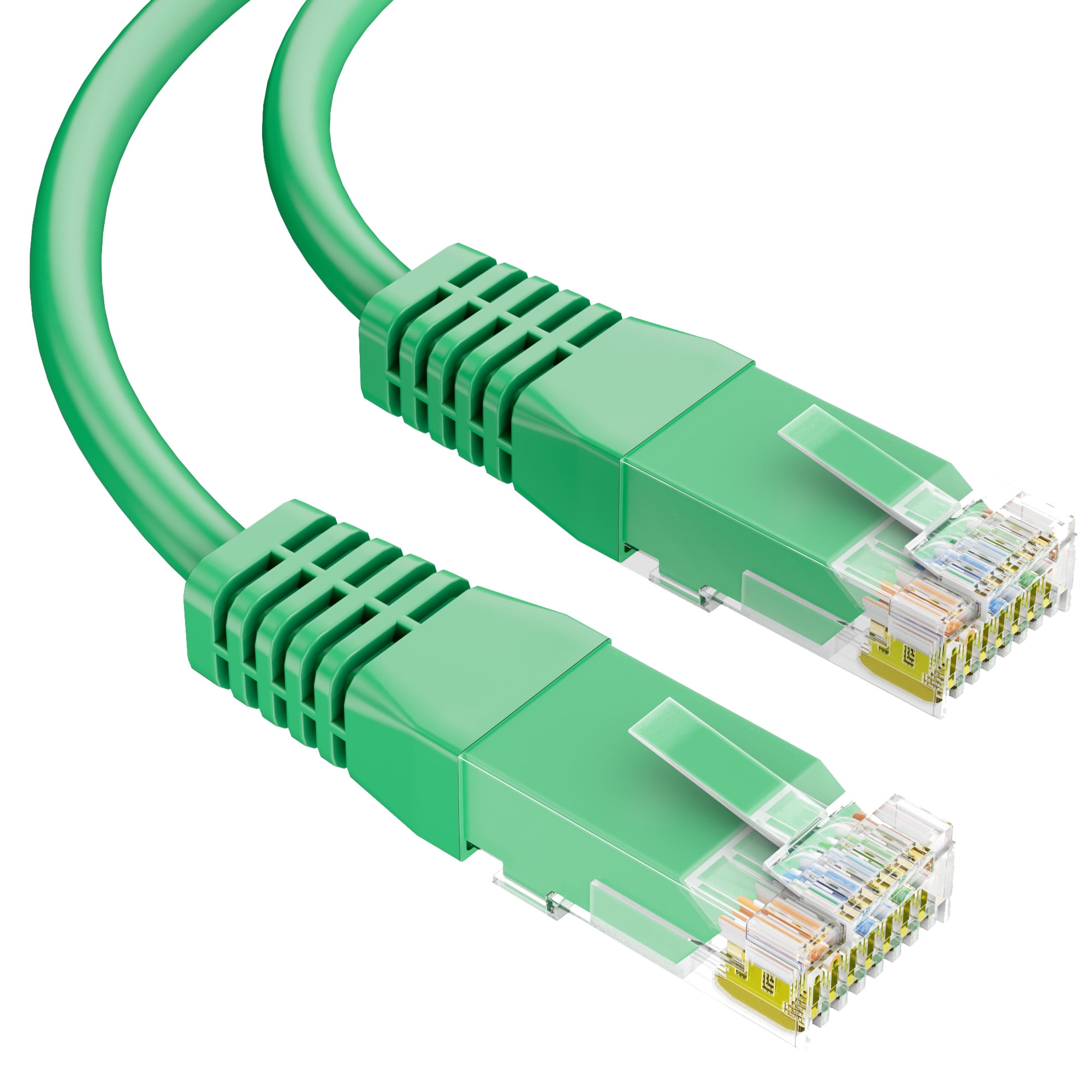 SYSTON CABLE TECHNOLOGY Cat 5e Ethernet Network Cable Patch - 10 FT Green, 350 MHz 24 AWG Solid ...