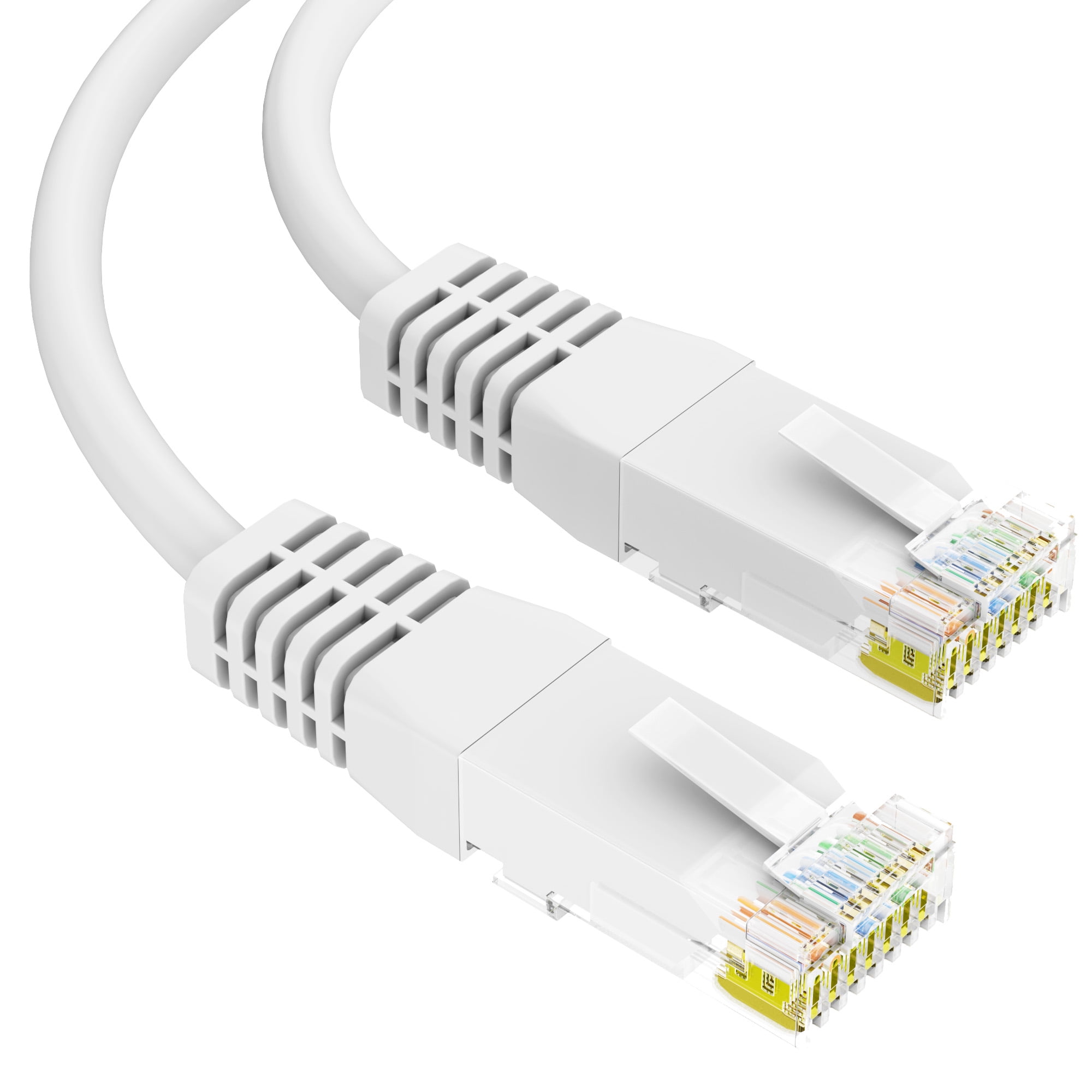 Syston Cat6e Ethernet Internet Cable Patch - 10 FT White, 600MHz 23AWG ...