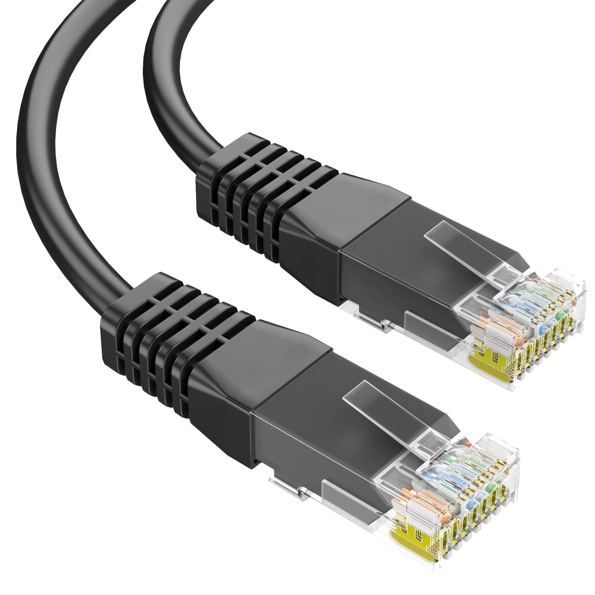 Syston Cat6e Ethernet Internet Cable Patch - 20 FT Black, 600MHz 23AWG ...