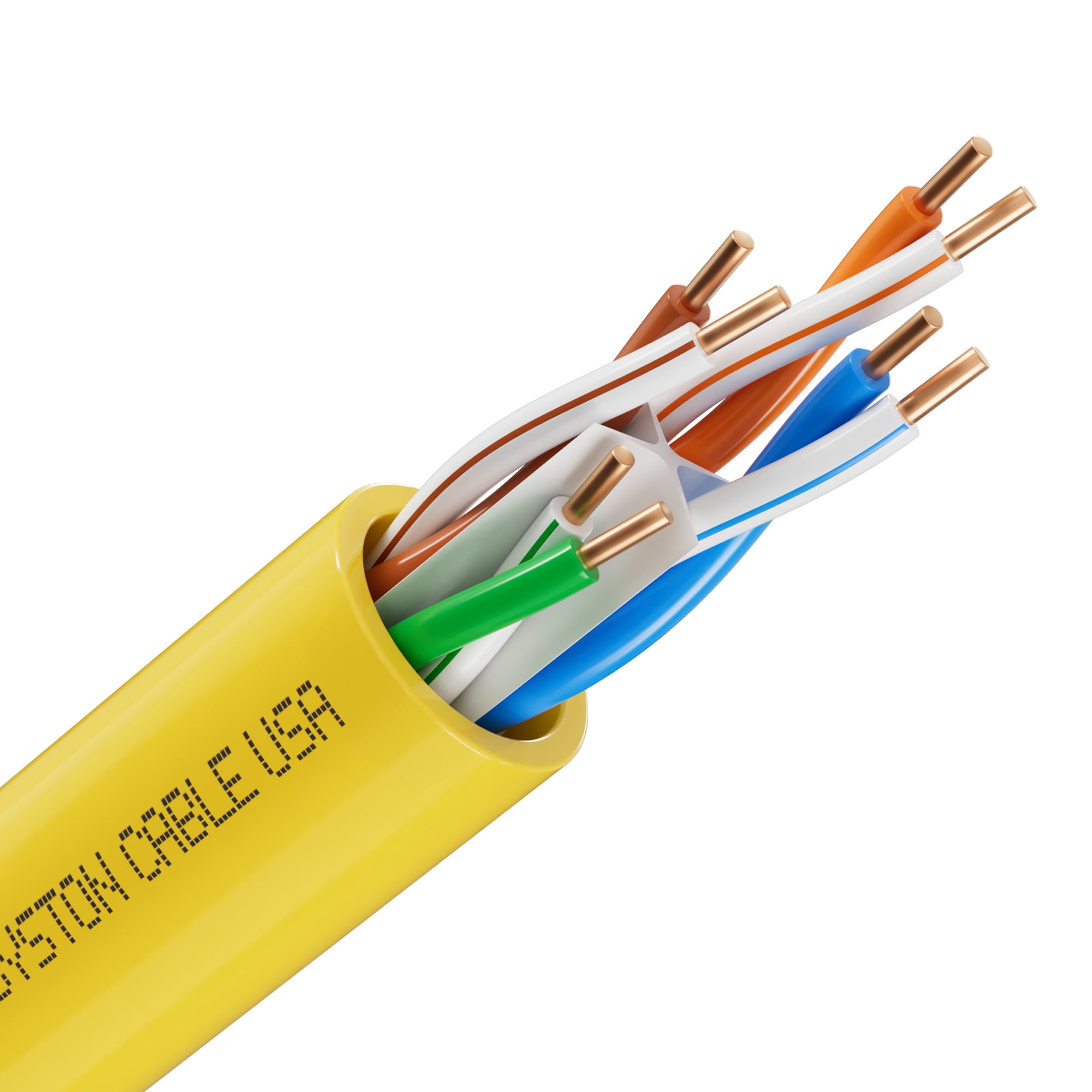 SYSTON CABLE TECHNOLOGY Cat 6E Ethernet Network Cable - 200 FT, 600MHz 23AWG Solid Bare Copper ...