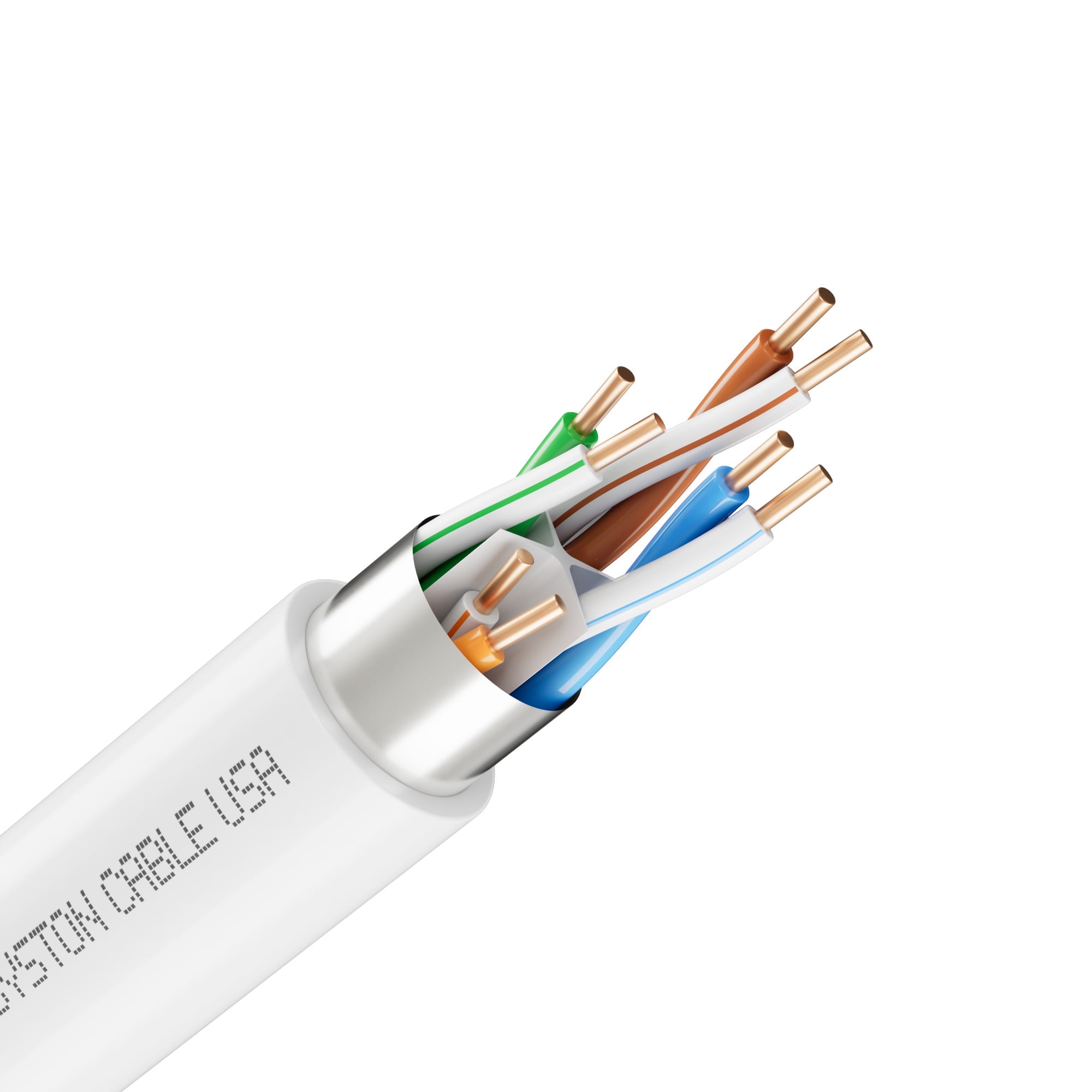 SYSTON CABLE TECHNOLOGY Cat 6E Ethernet Network Cable Shielded - 500 FT, 600 MHz 23 AWG F/UTP ...