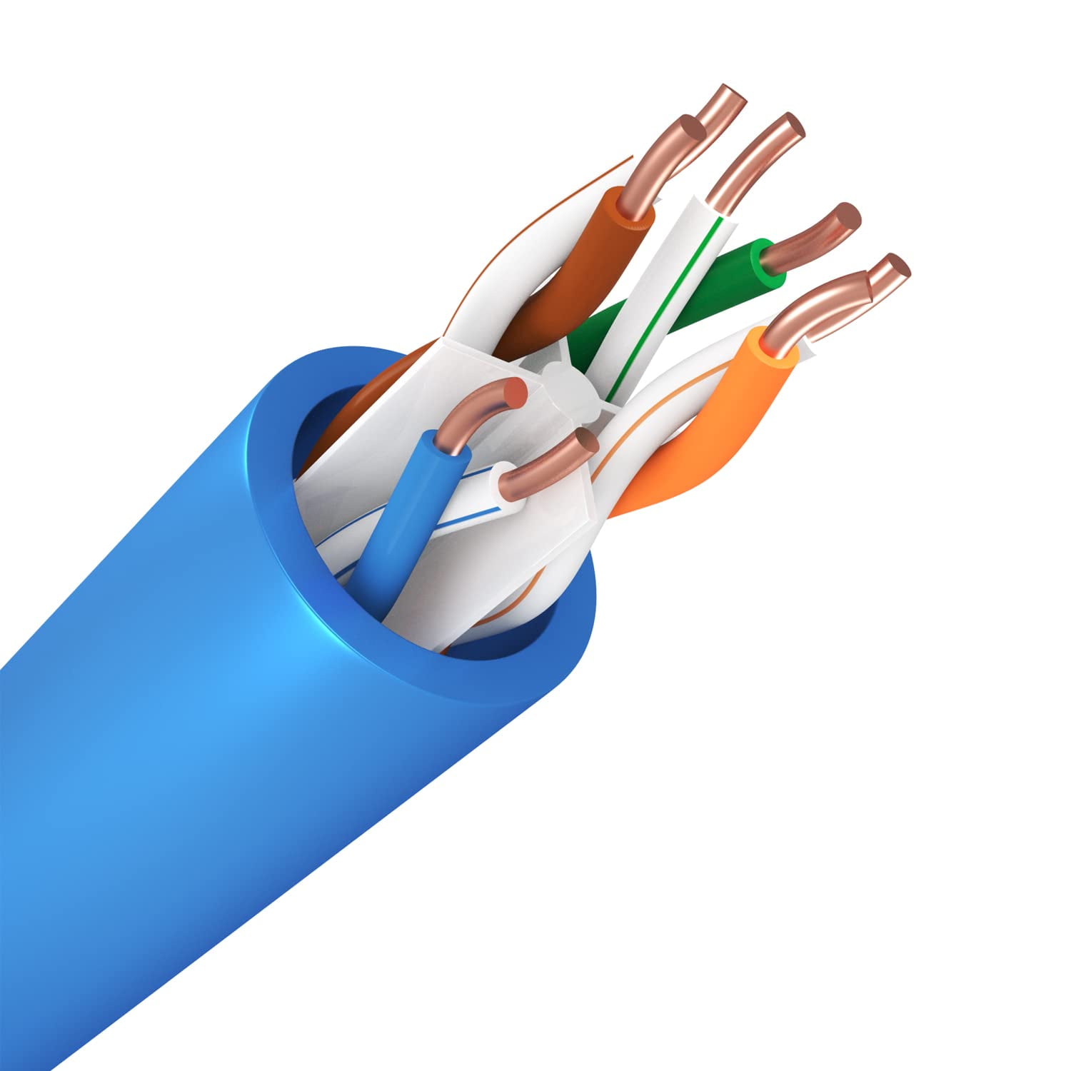 SYSTON CABLE TECHNOLOGY Cat6A+ Bulk Raw Ethernet Cable Blue Bulk 700MHz ...