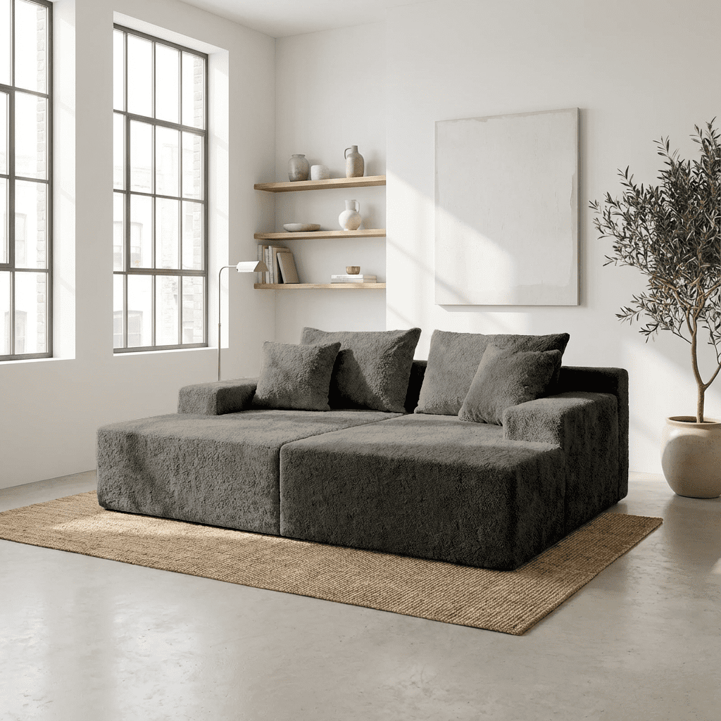 SYTOPIA 79" Boneless Cloud Couch, Compressed Modular Sleeper Sofa with ...