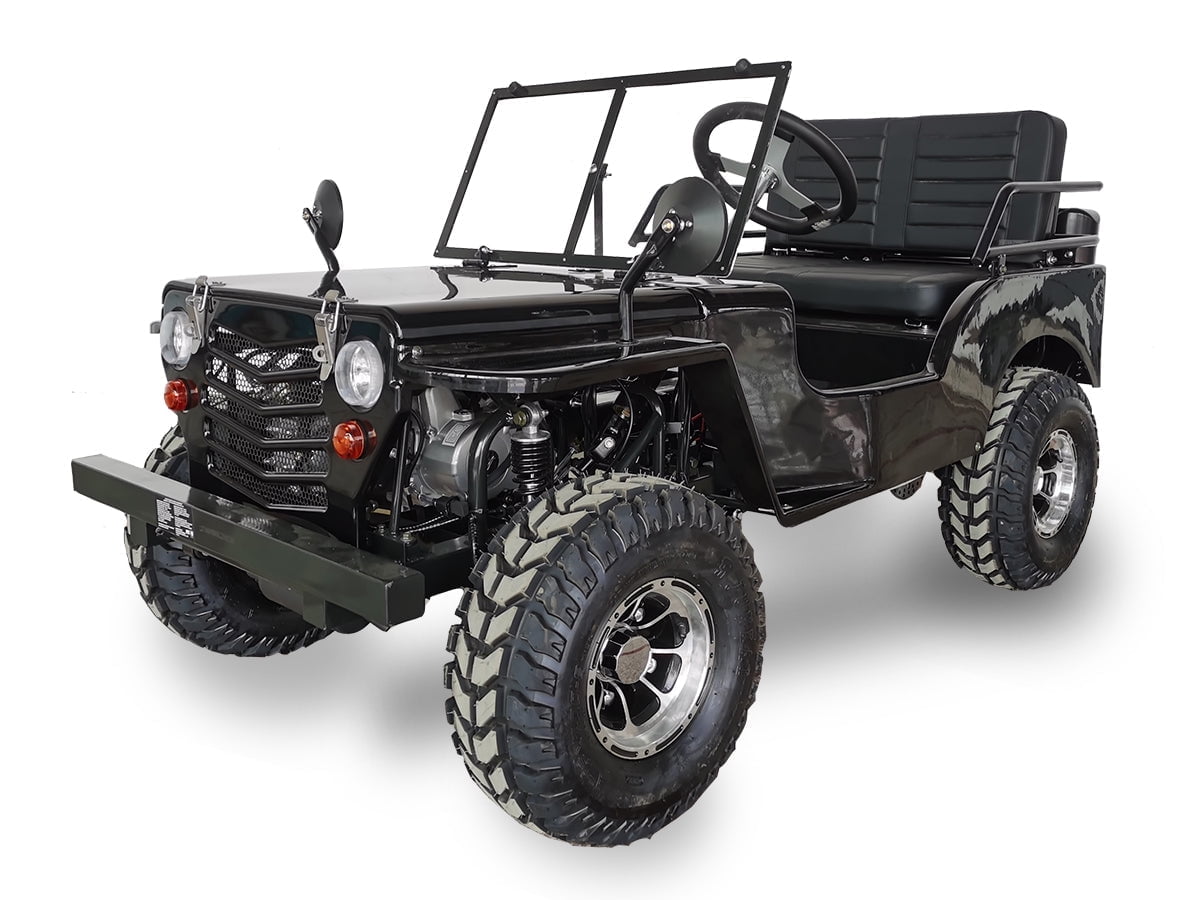 SYX MOTO 125cc Go Kart 4-Wheeler, 3-Speed + Reverse, Electric/Kick ...