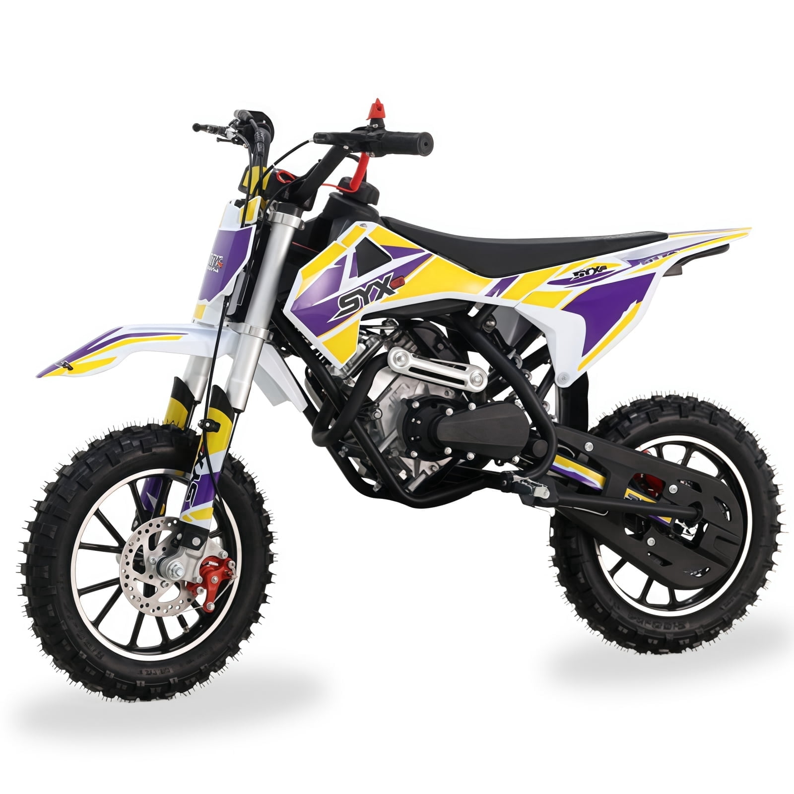 SYX MOTO VK 58cc 4-Stroke Gas Pull Start Mini Bike for Kids, Yellow ...