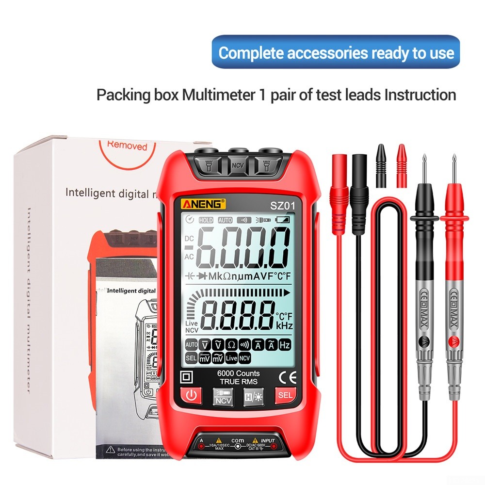 SZ02 Smart Digital Multimeter 6000 Counting RMS Automatic Capacitance ...