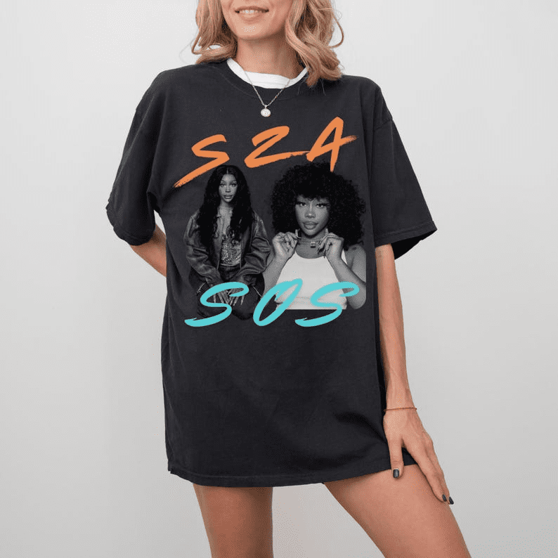 SZA Album Cover T-Shirt, Vintage Style Graphic Tee, Fan Concert Merch ...