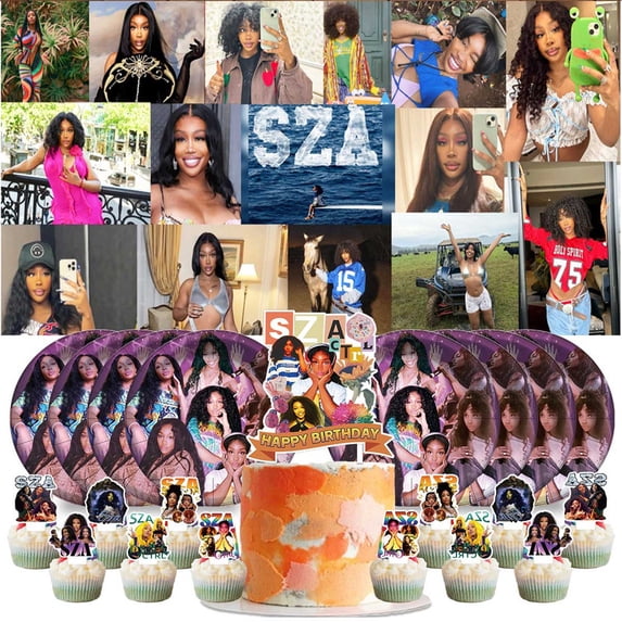SZA Ctrl Birthday Party Supplies Balloons Plates Decoration Cake Topper ...