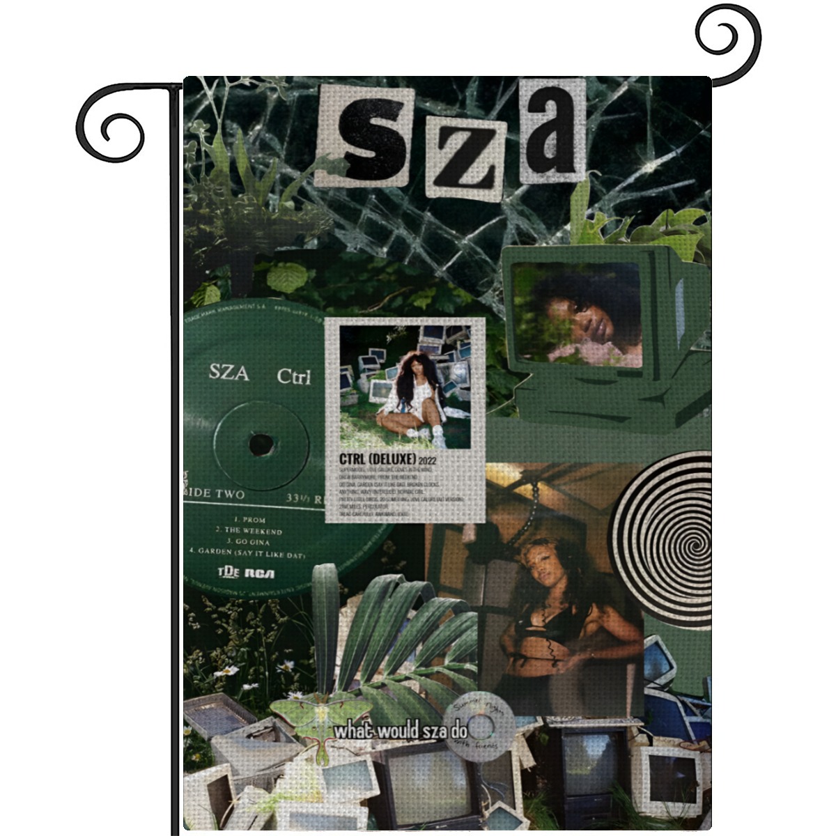 SZA Ctrl Merch Garden Flags Set of Double Sided 12 x 18 Inch Yard Flags ...