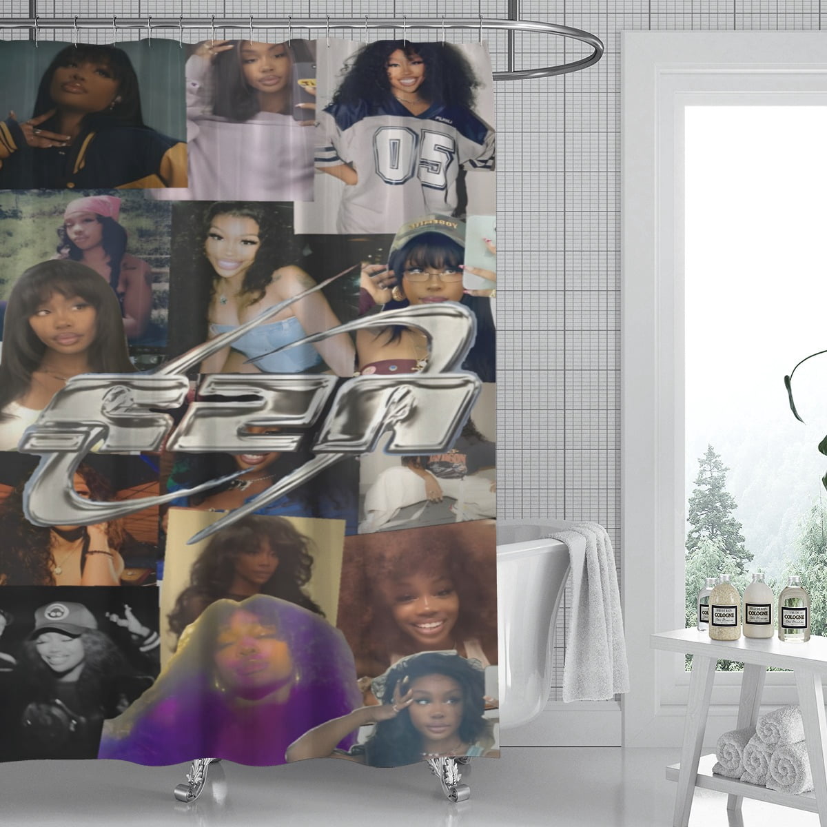 SZA Ctrl shower curtain showcases an iconic artwork, is completely ...
