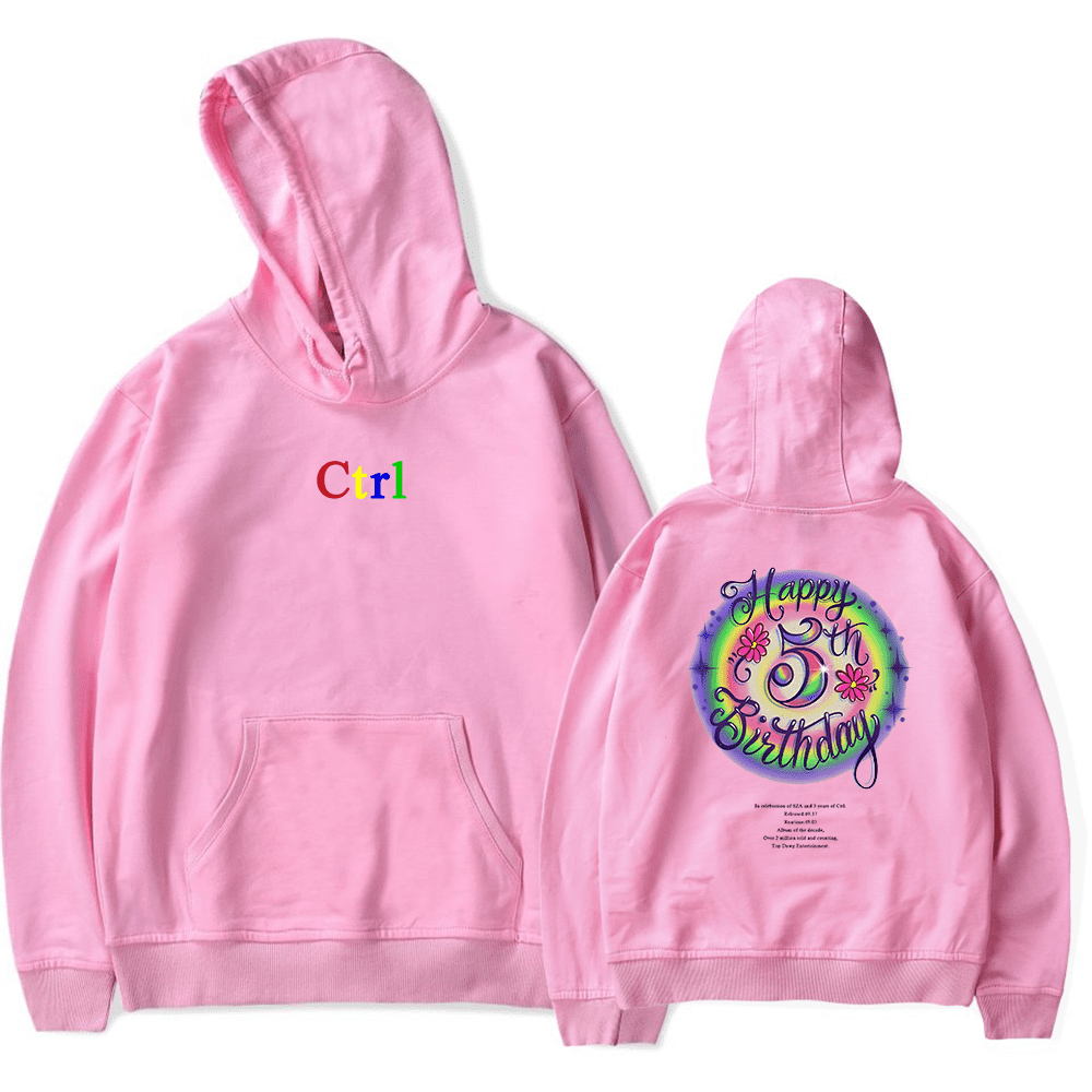 SZA Merch Hoodie Graphic HAPPY 5TH BIRTHDAY Rainbow Tour Music Album ...