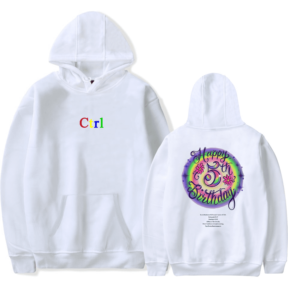 SZA Merch Hoodie Graphic HAPPY 5TH BIRTHDAY Rainbow Tour Music Album ...