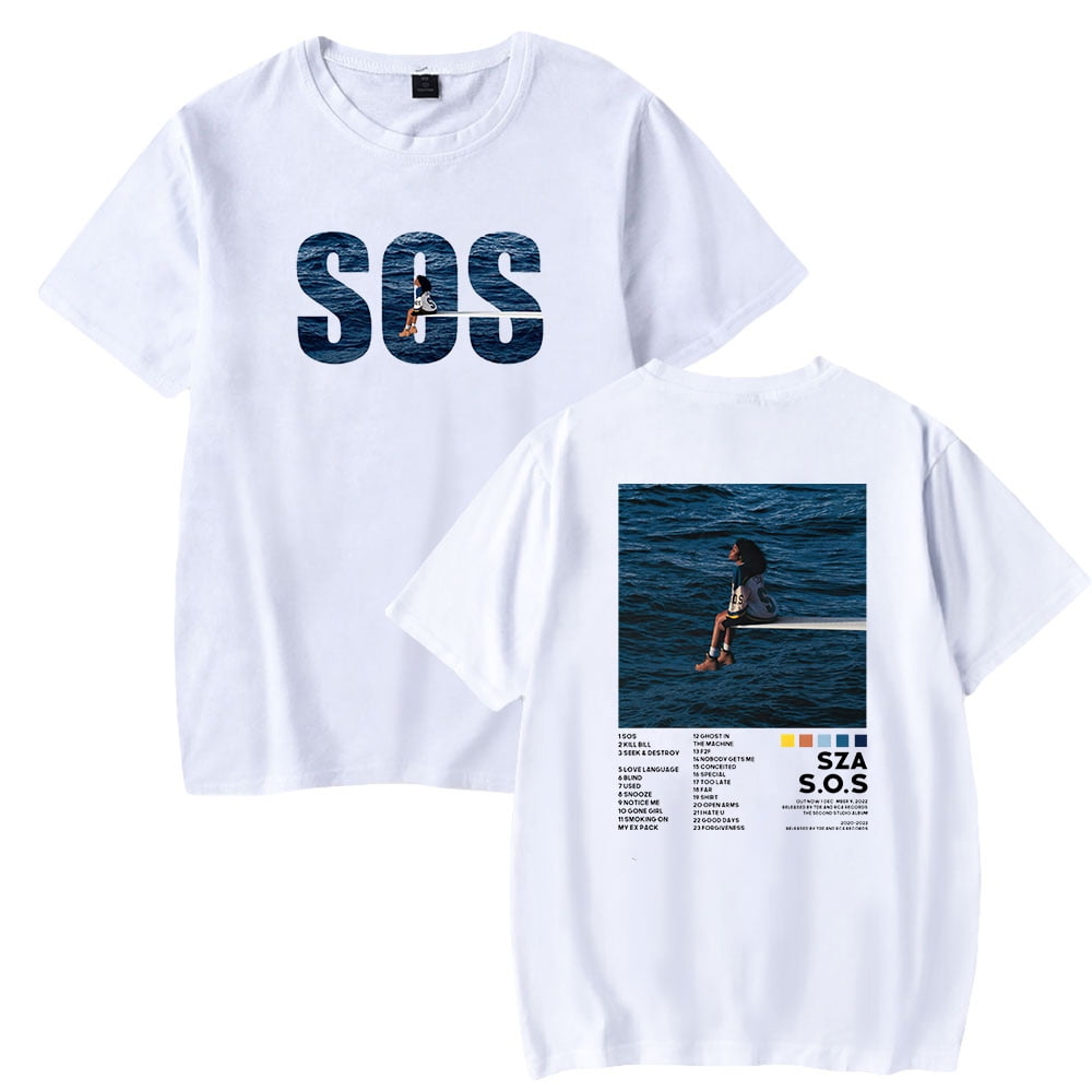 SZA Merch New Music Album SOS T-shirt Crewneck Short Sleeve Tee Men ...