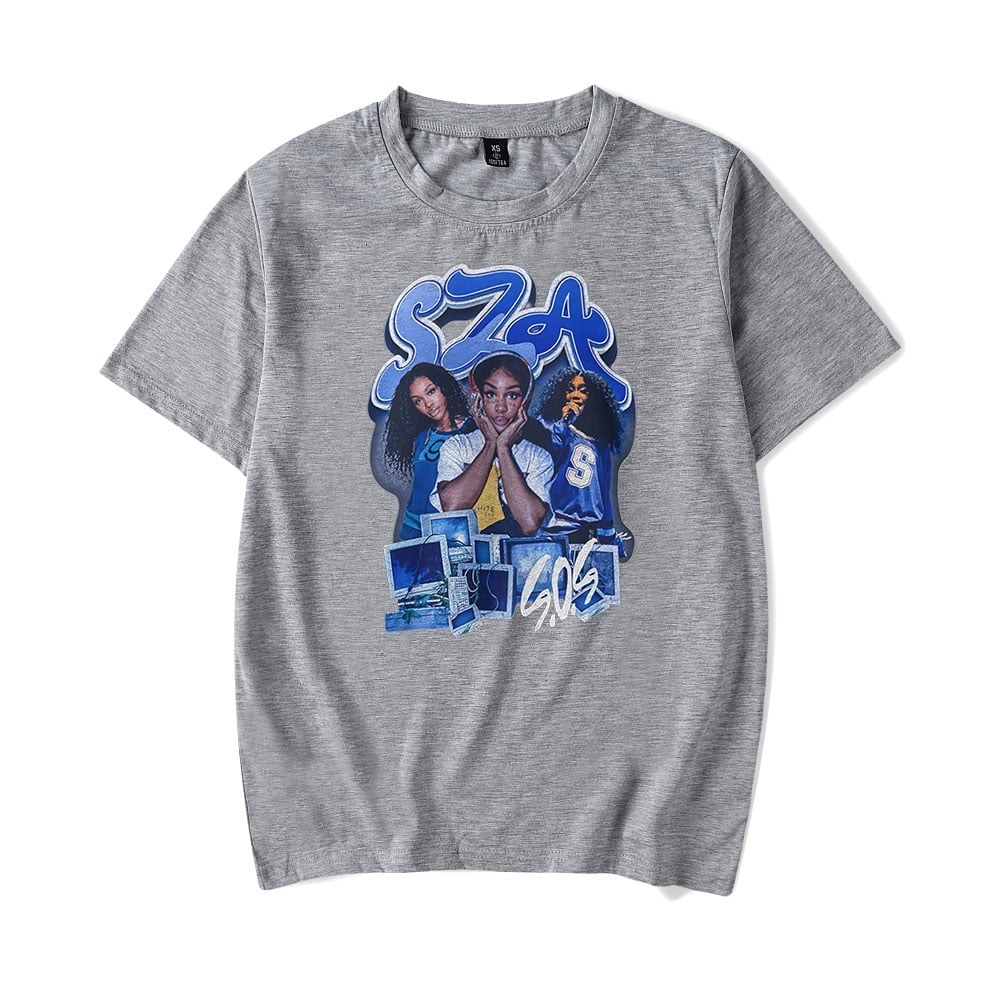 SZA SOS Graphic T-shirt SOS Album Merch Women Men Rapper Casual ...