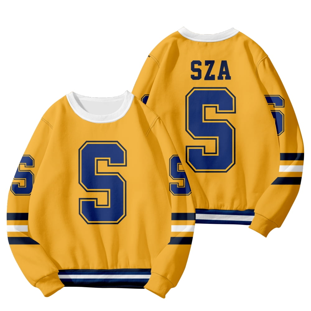 SZA Hoodless JERSEY Women/Men Winter Logo Sweatshirt Long Sleeve SOS ...