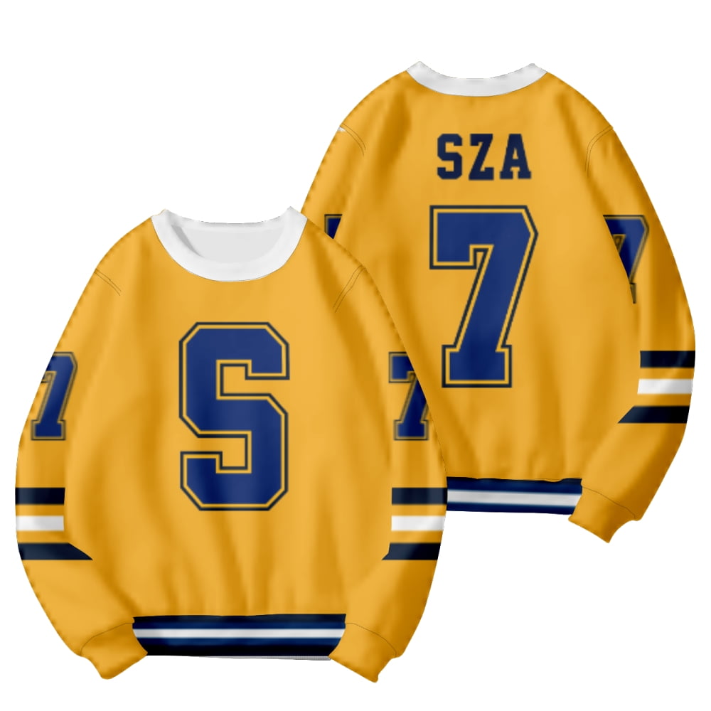 SZA SOS JERSEY New Logo Women/Men Winter Sweatshirt Rapper Long Sleeve ...