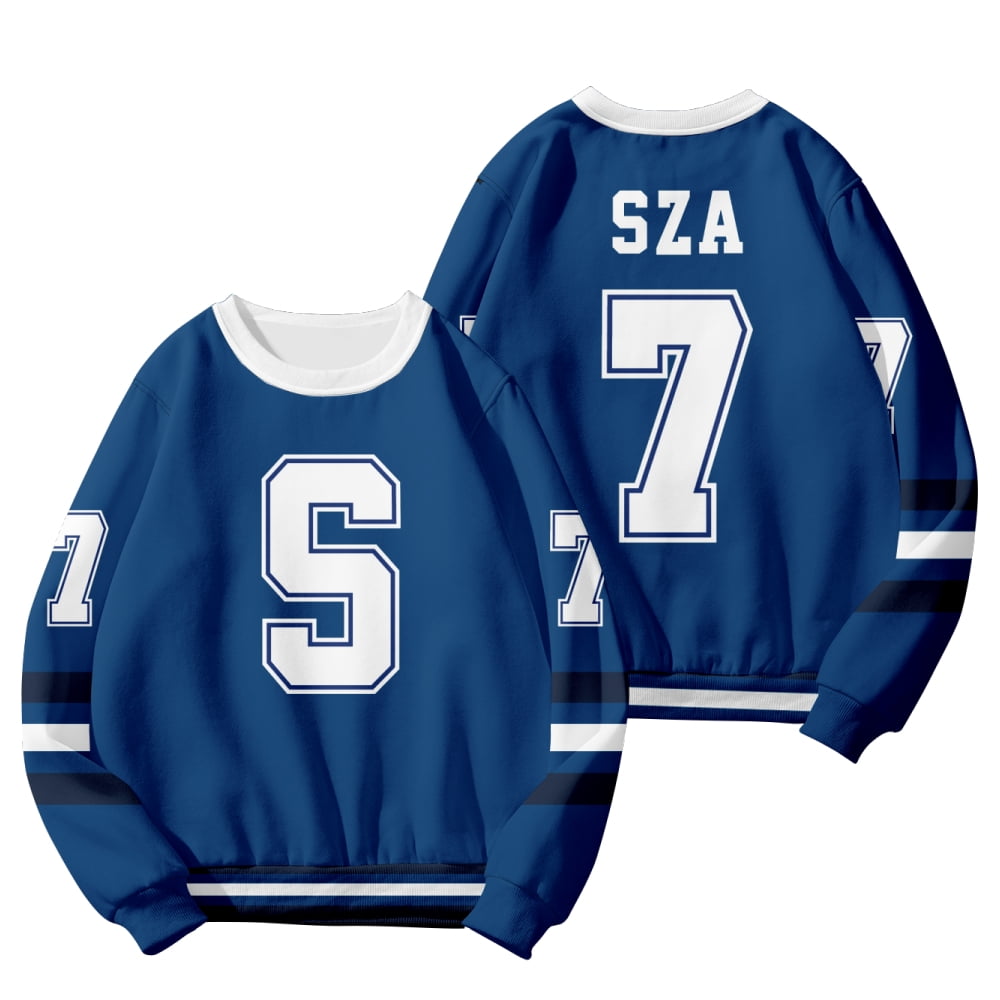 SZA SOS JERSEY New Logo Women/Men Winter Sweatshirt Rapper Long Sleeve ...