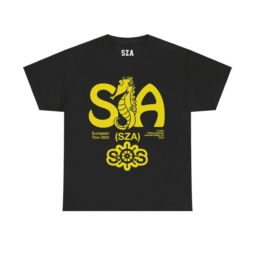 SZA SOS MERCH - SZA SEAHOUSE EUROPE TOUR TEE - Walmart.com
