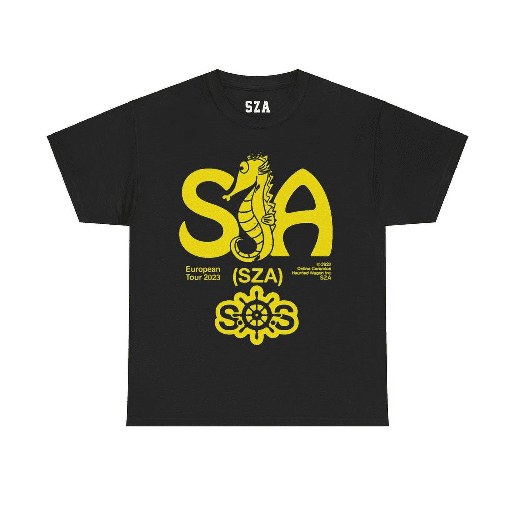 SZA SOS MERCH - SZA SEAHOUSE EUROPE TOUR TEE - Walmart.com