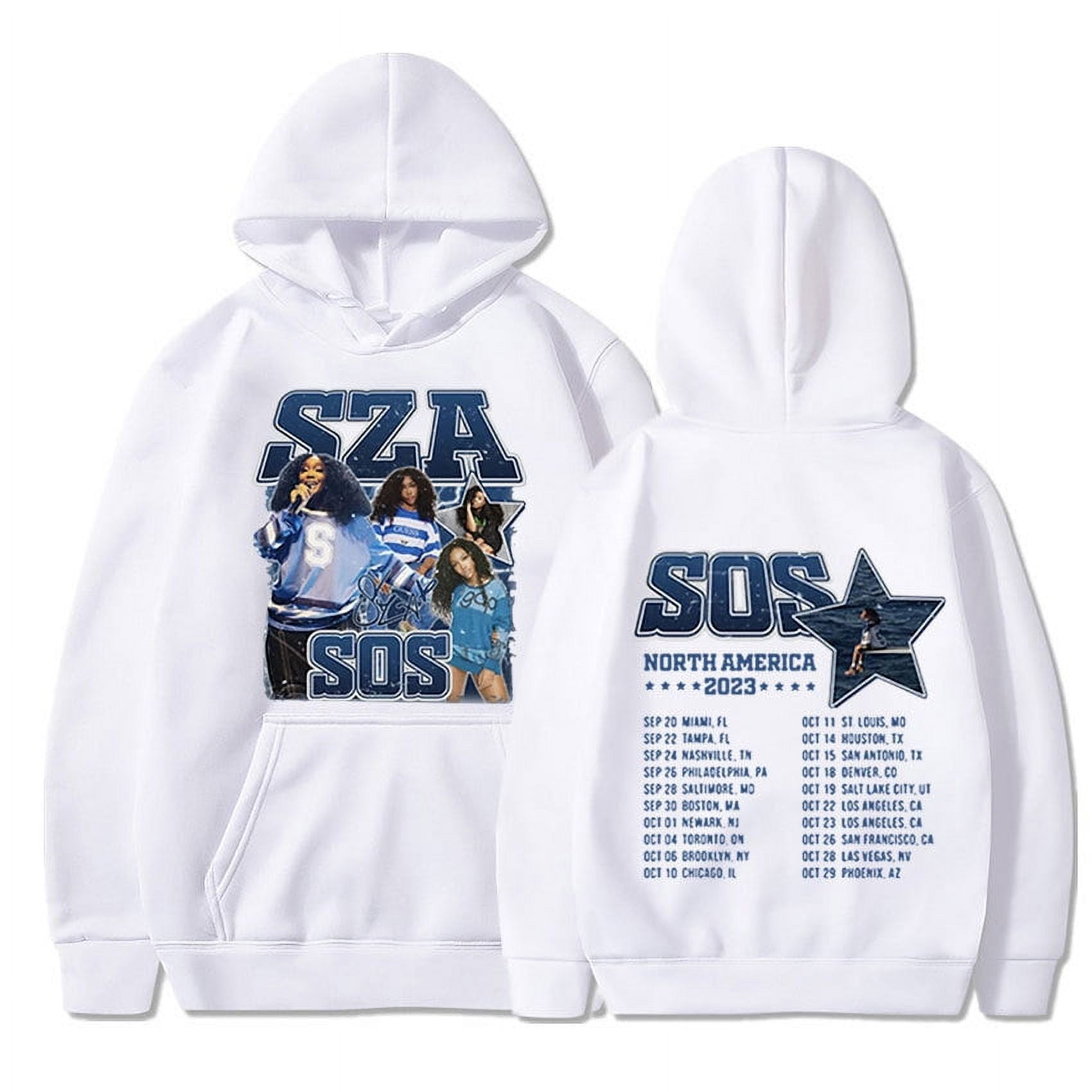 SZA SOS Tour Classic Hoodie Harajuku Retro Hoodie Coat - Walmart.com