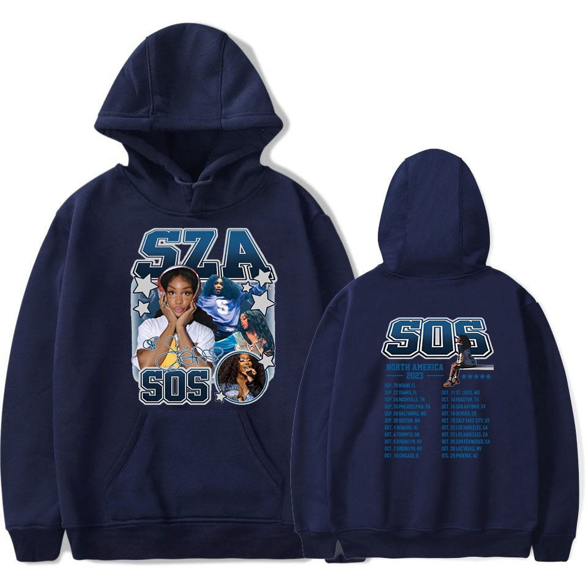 SZA SOS Tour Hoodie Women Men Rapper Casual Sweatshirt Long Sleeve ...