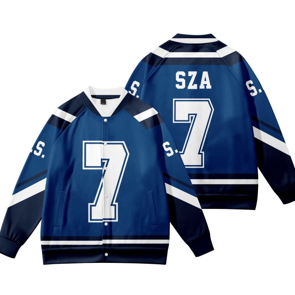 SZA SOS Tour Merch Baseball Jacket New Logo Jersey Sweatshirts Cosplay ...