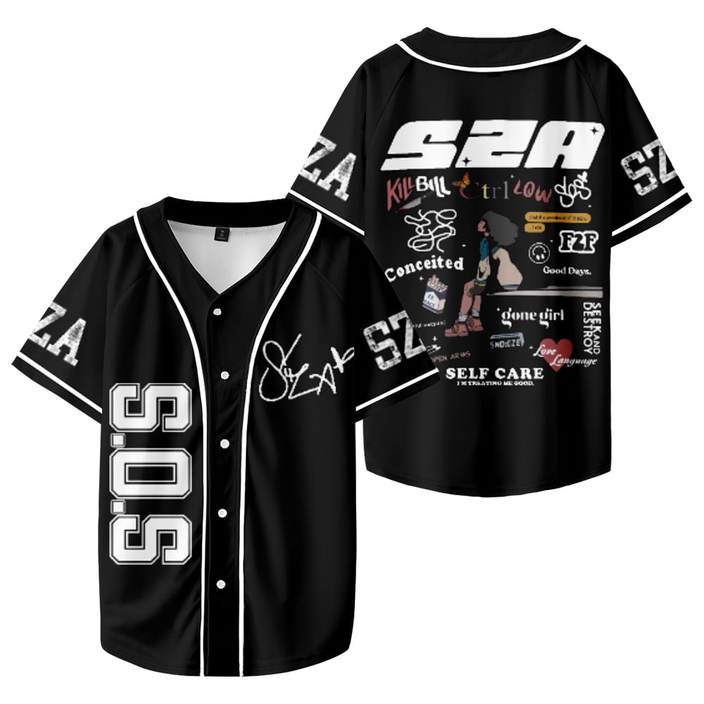 SZA SOS Tour Merch Baseball Jacket New Logo Tee Women Men Fashion ...