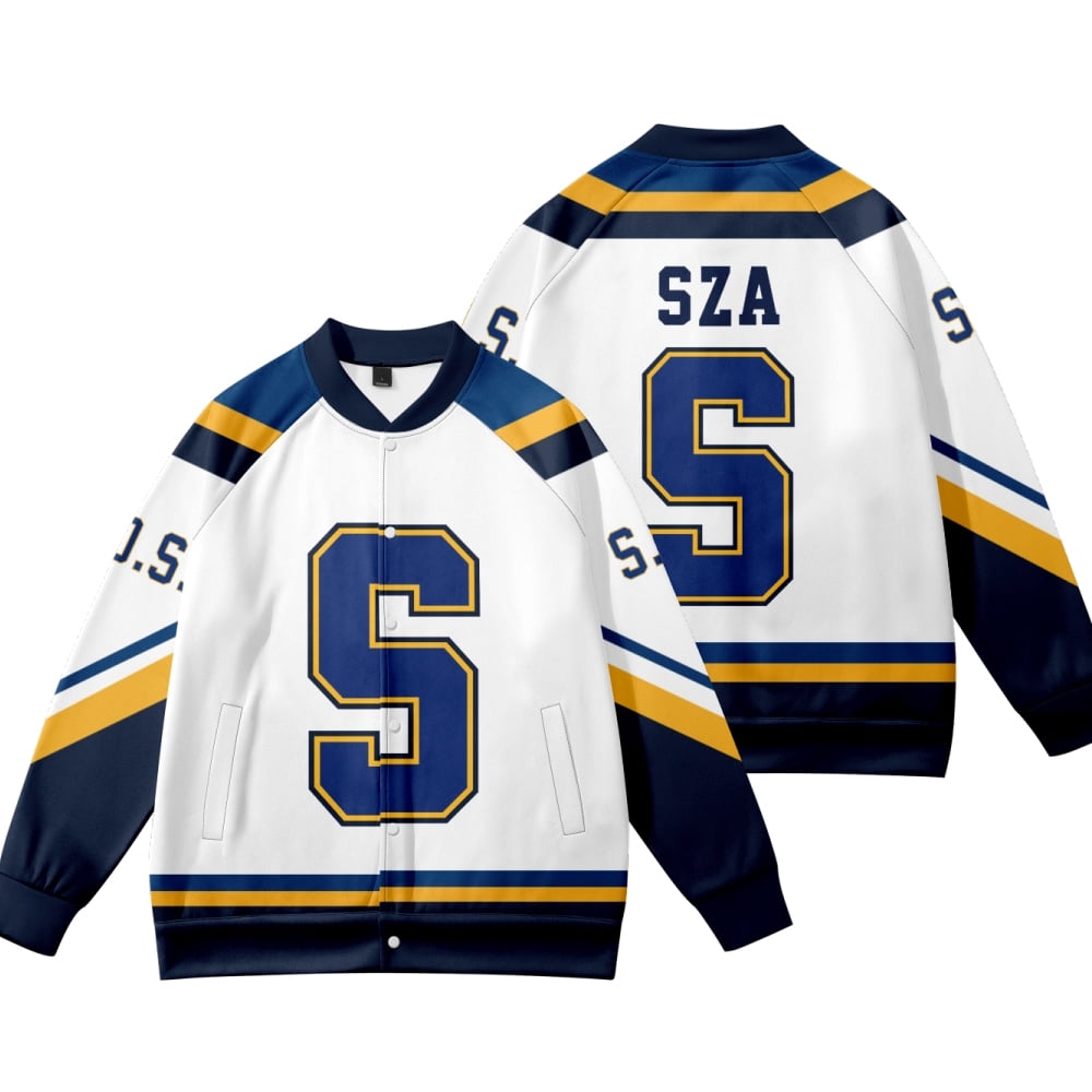 SZA SOS Tour Unisex Casual Streetwear Baseball Jacket - New Logo Jersey ...