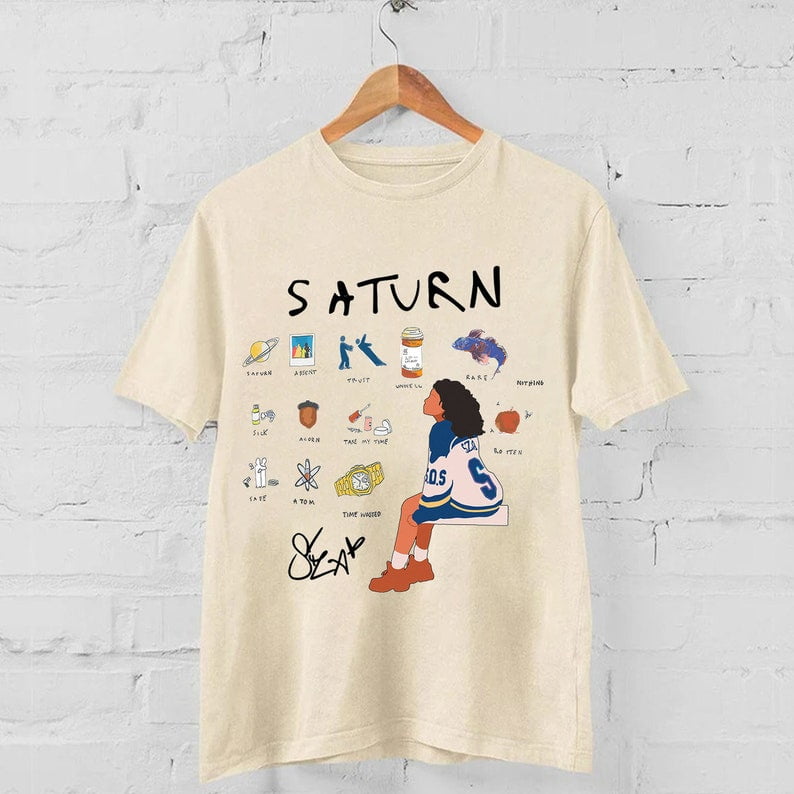 SZA Saturn Unisex Shirt, Saturn Sza Shirt, Saturn Shirt, Sza Lana Album ...