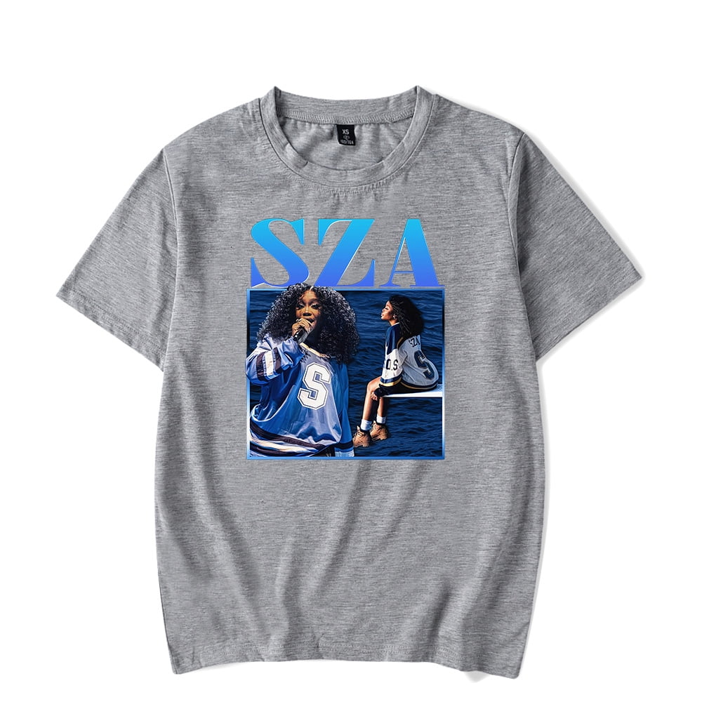 SZA T-shirt Album SOS Merch Women Men Crewneck Rapper Casual Short ...