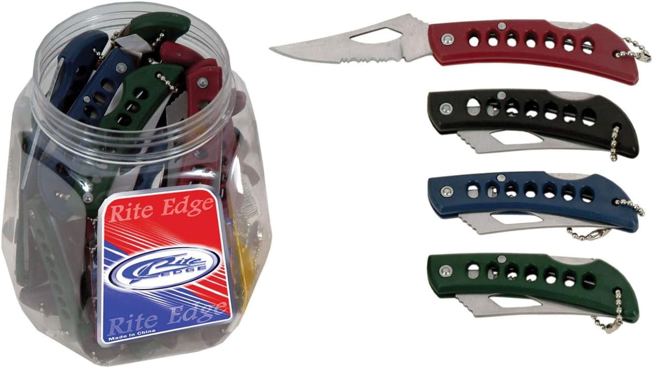 SZCO Supplies Eagle Eye Knife Display – 36-Piece Jar, 3" Closed Length ...