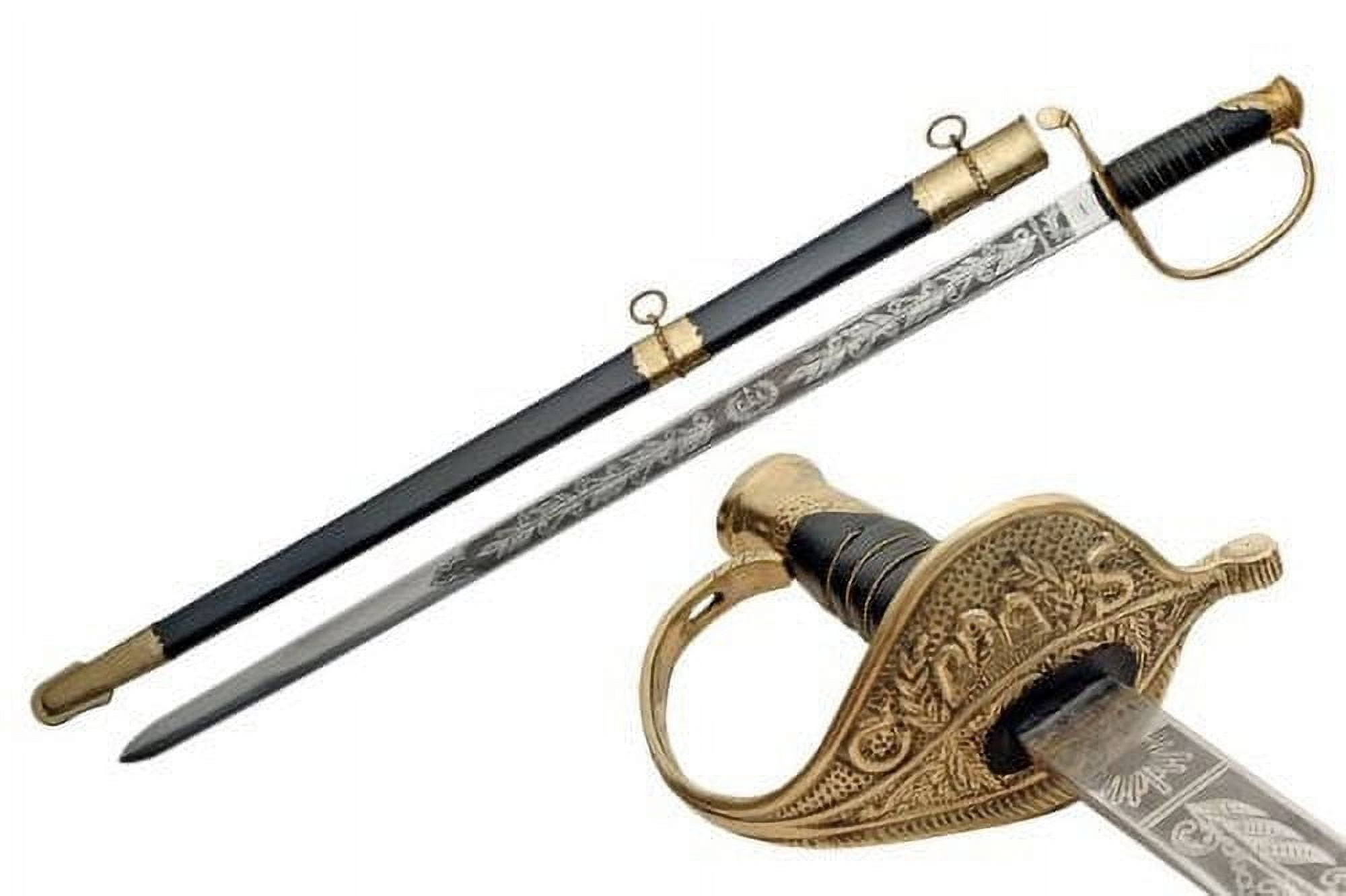 SZCO Supplies 39" Carbon Steel Fayetteville Sword with Brass Guard and ...