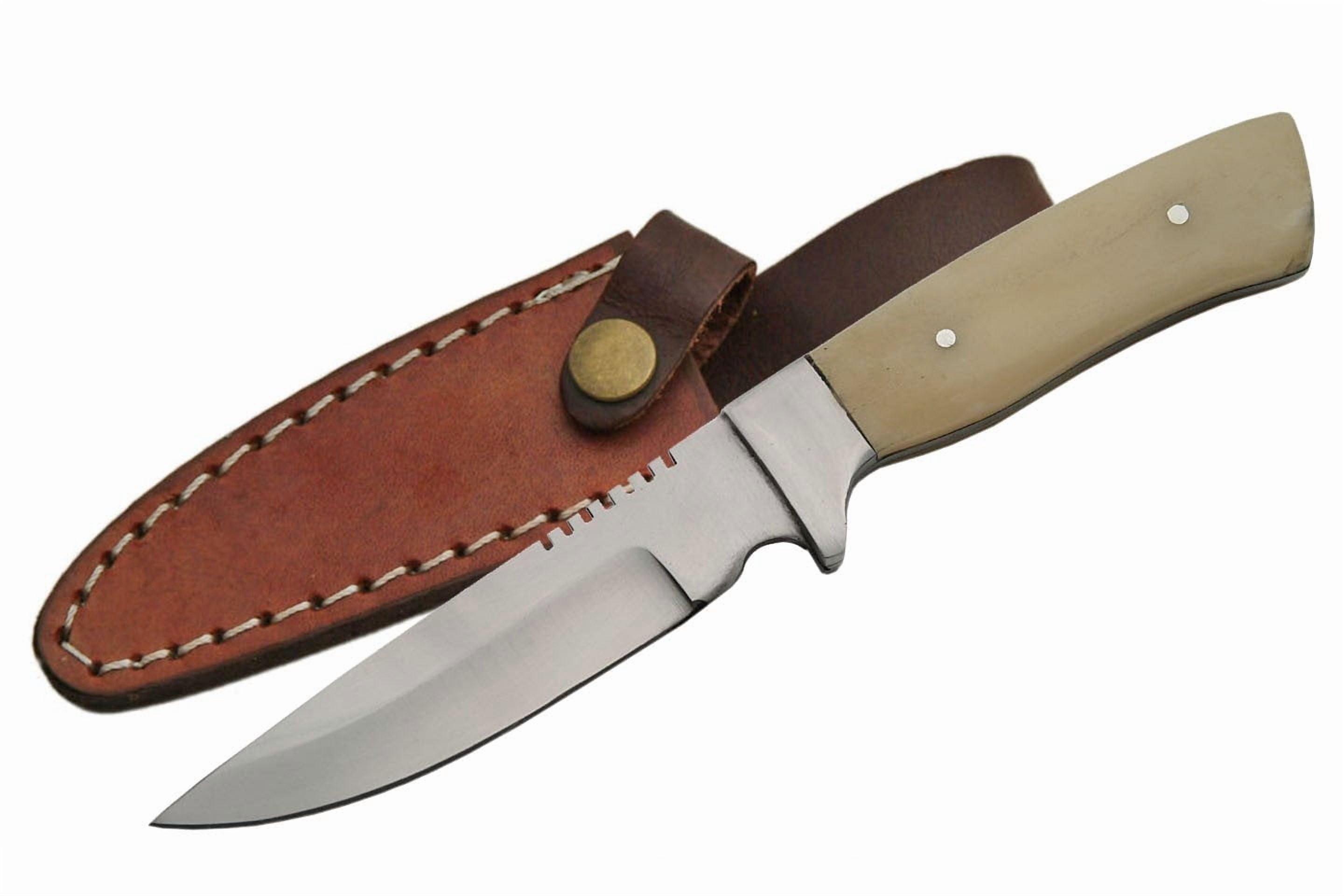 SZCO Supplies 7" Full Tang Skinning Knife with Stainless Steel Blade ...