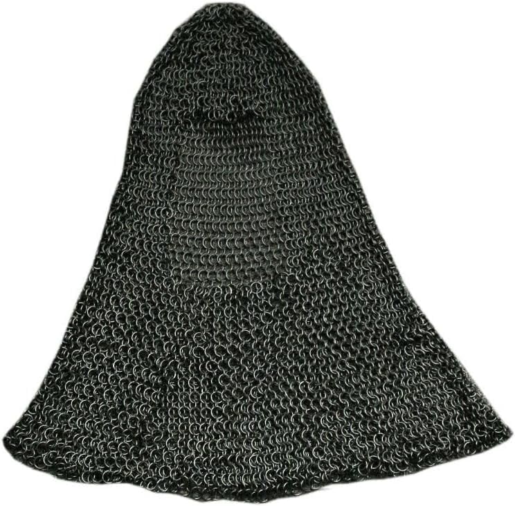 SZCO Supplies black Chainmail Coif Steel Chainmail Headpiece - Walmart.com