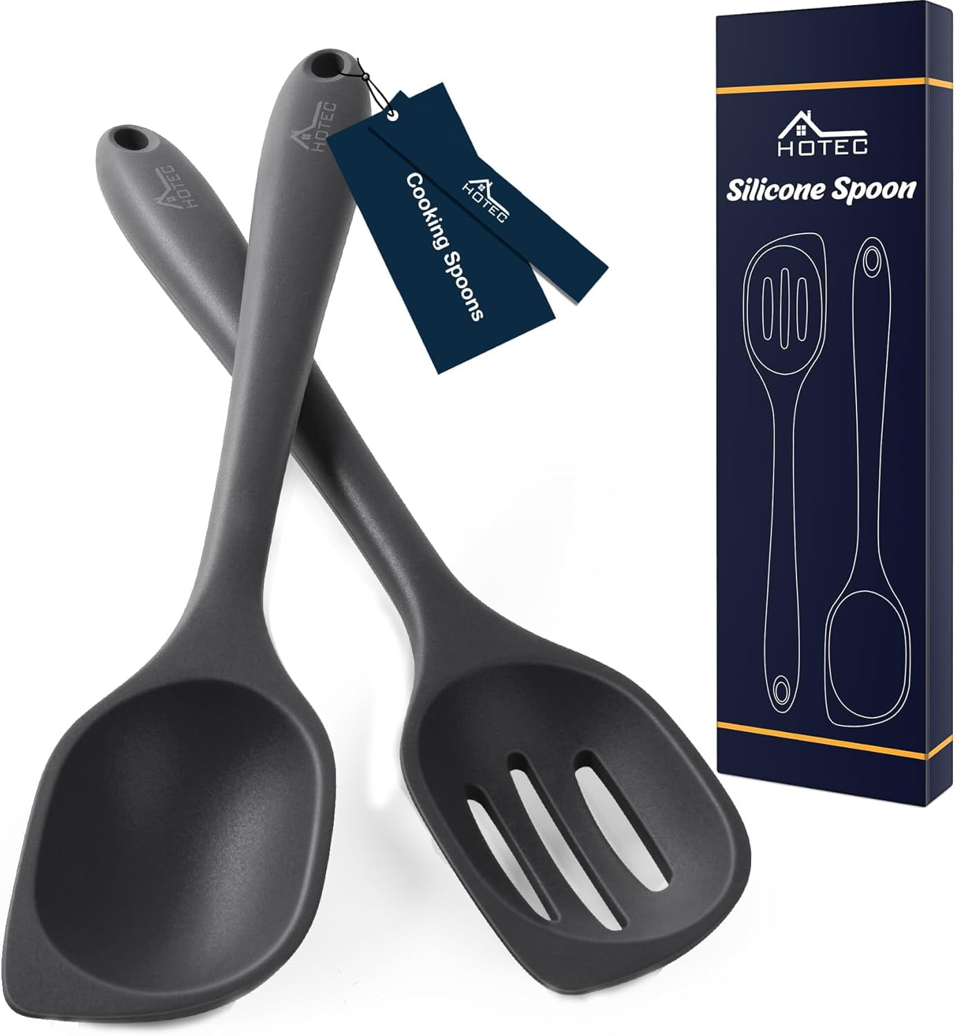 SZCOAO-Heat Resistant Silicone Cooking Spoon Spatula, Large Kitchen ...