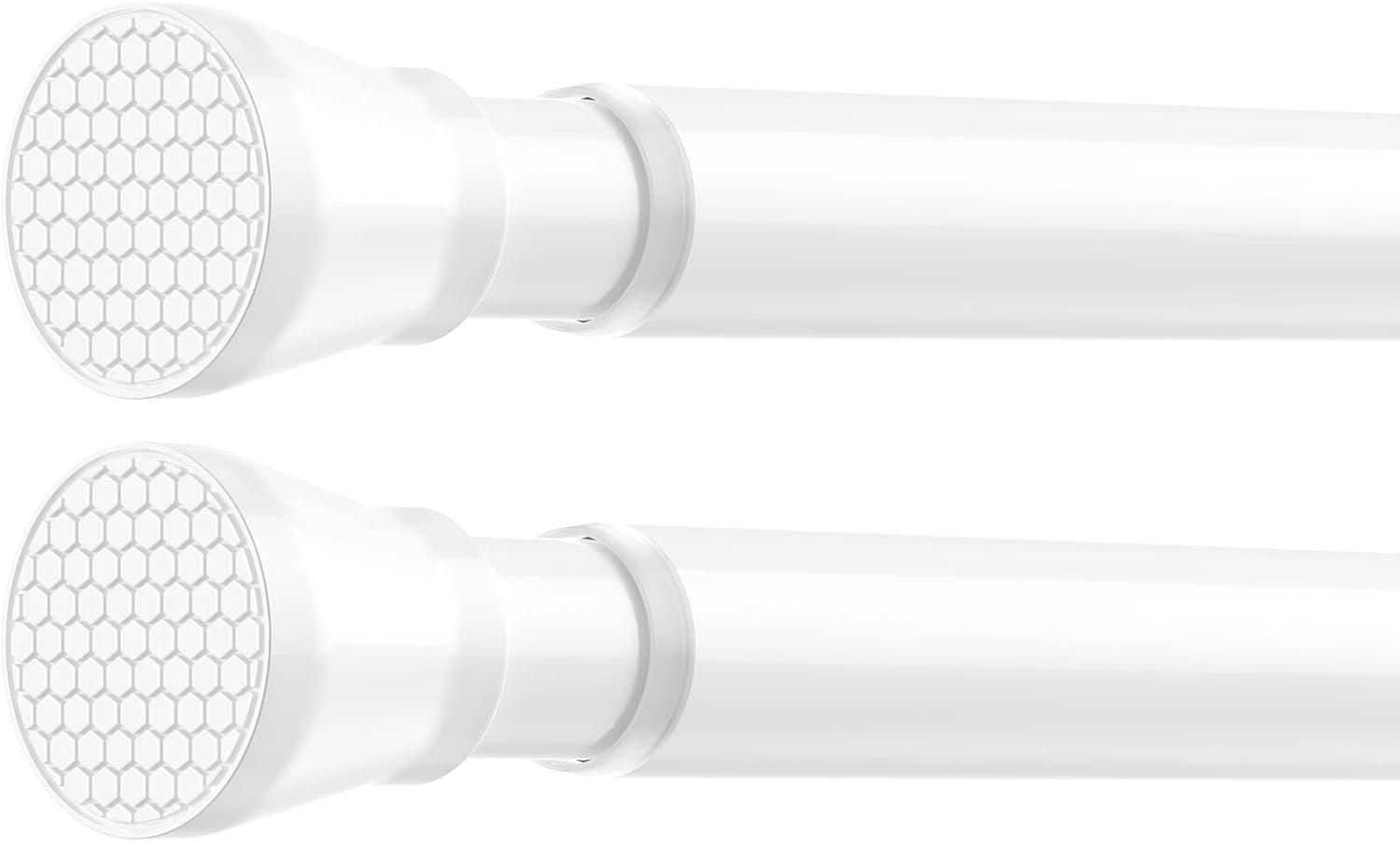 SZCOSO-2 Pack Adjustable Tension Curtain Rod 30 to 64 inches, Curtain ...