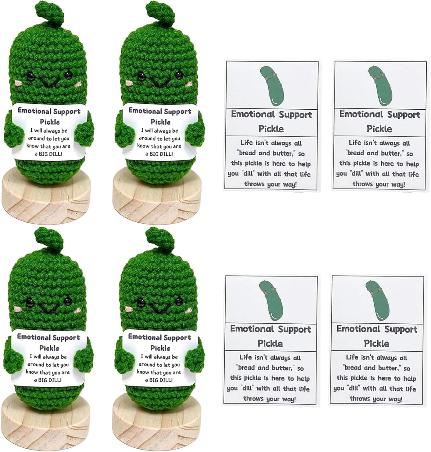 SZD Emotional Support Pickled Cucumber Gift, Cute Crochet Christmas ...