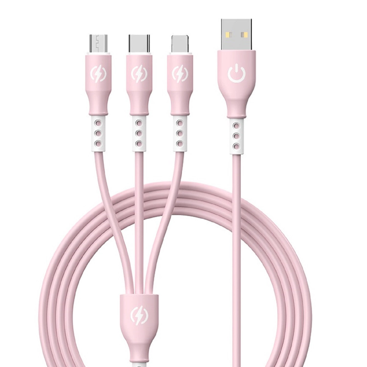 SZDUDU 4ft Universal Multi Fast Charging Cable 3 in 1 Liquid Silicone ...