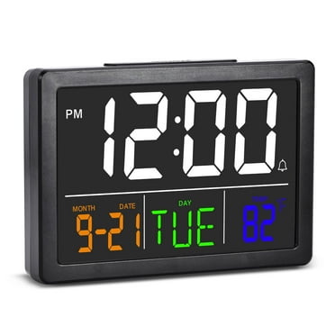 Onekawa 13.1" Digital Wall Clock,Large LED Display Clocks,Adjustable ...