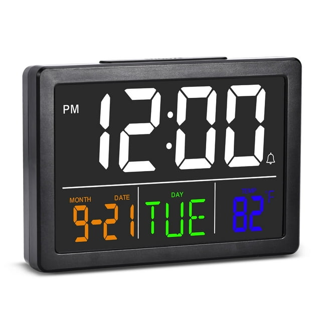 SZELAM Digital Alarm Clock for Home Office Bedroom, 5.5" Larger Display ...