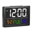 "LED Digital Wall Clock, 11.5"" with Remote Control, USB Charger ...
