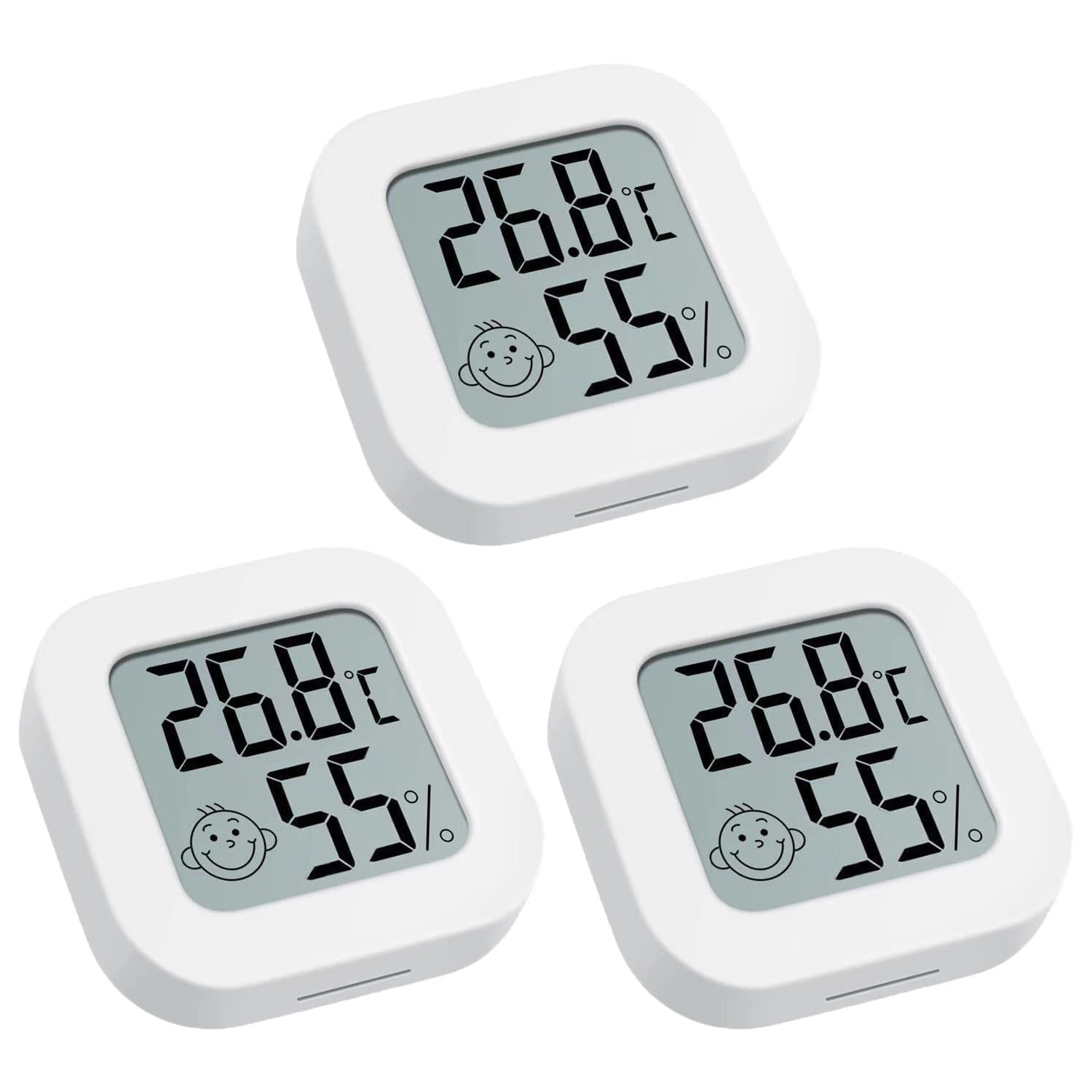SZELAM Mini Digital Hygrometer, White 3-Pieces - Walmart.com