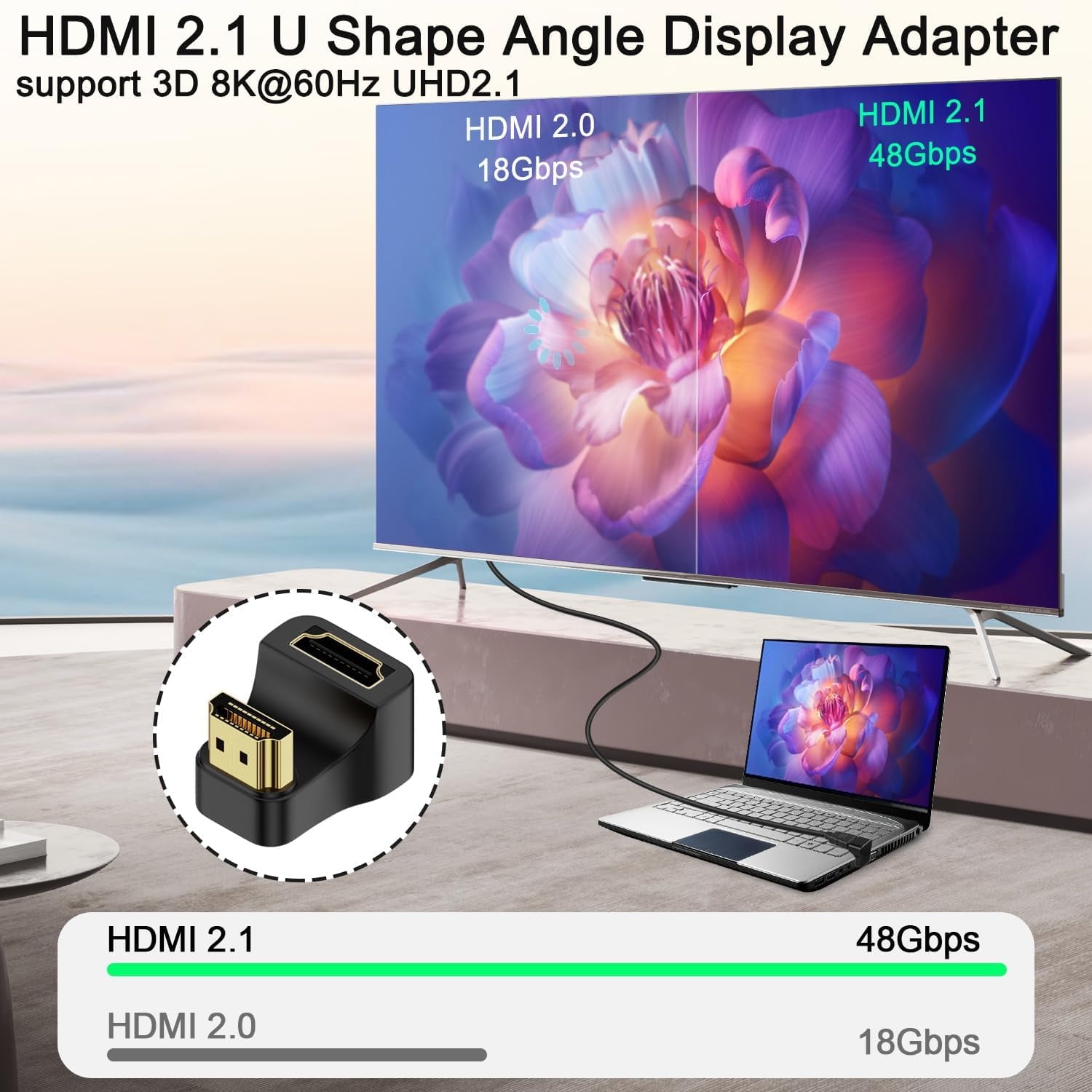 SZGMENG High Definition Ultra HD 8K 180 Degree U-Shape Angle Display ...