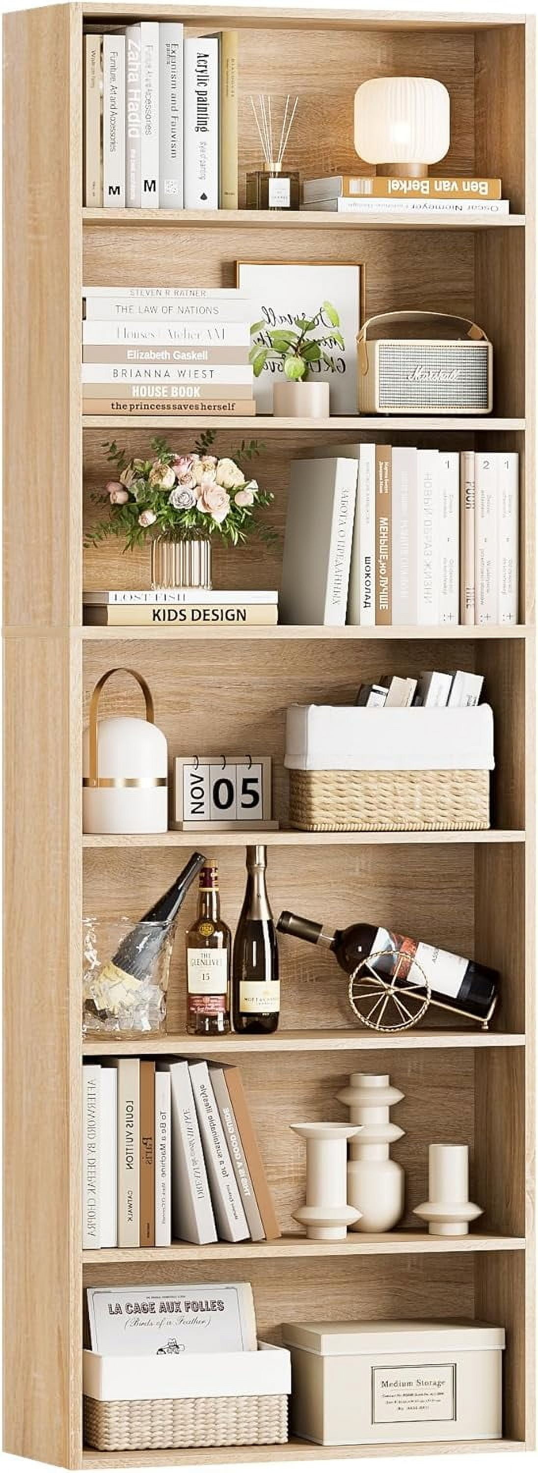 SZH 82" Tall Bookshelf, 7-Tier Open Shelves Bookcase, Freestanding ...