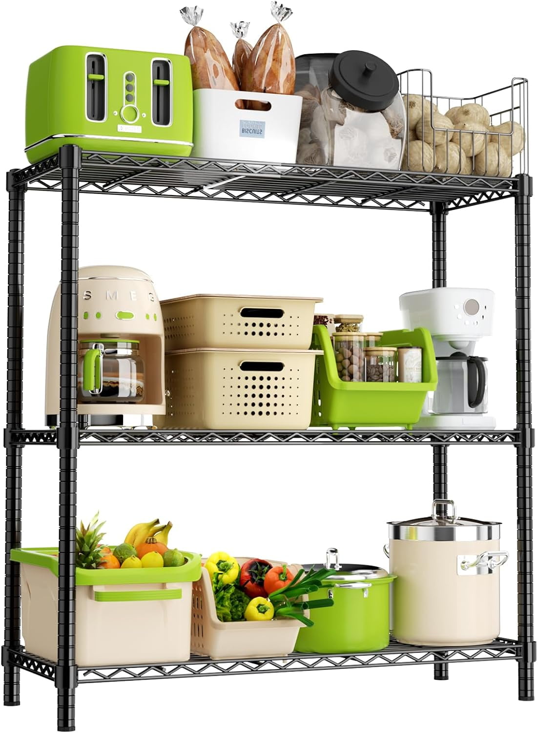 SZH Rang Storage Shelves, 36" L x 14" W x 36" H Heavy Duty Garage Wire ...